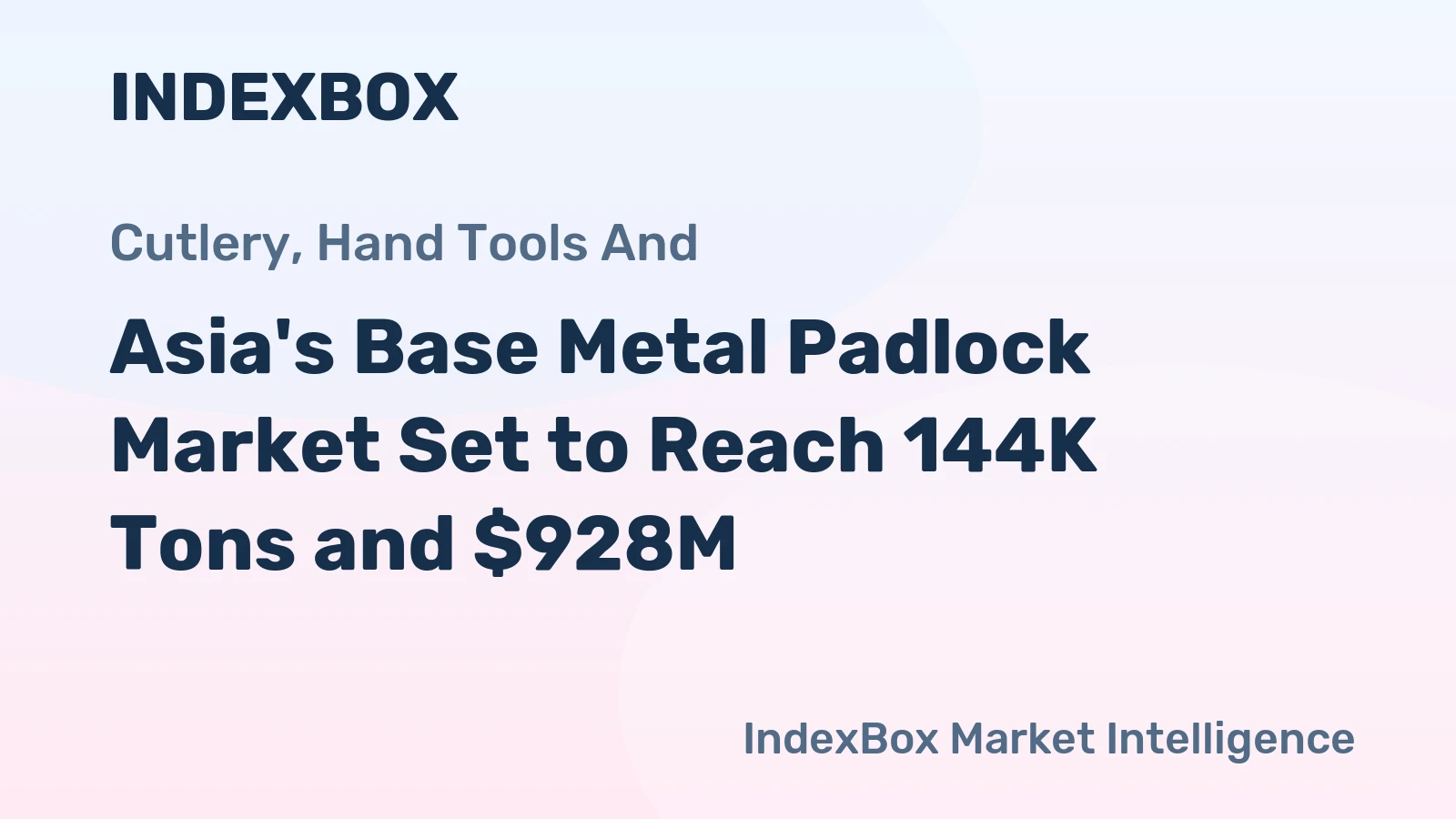 Asia's Base Metal Padlock Market Set to Reach 144K Tons and $928M