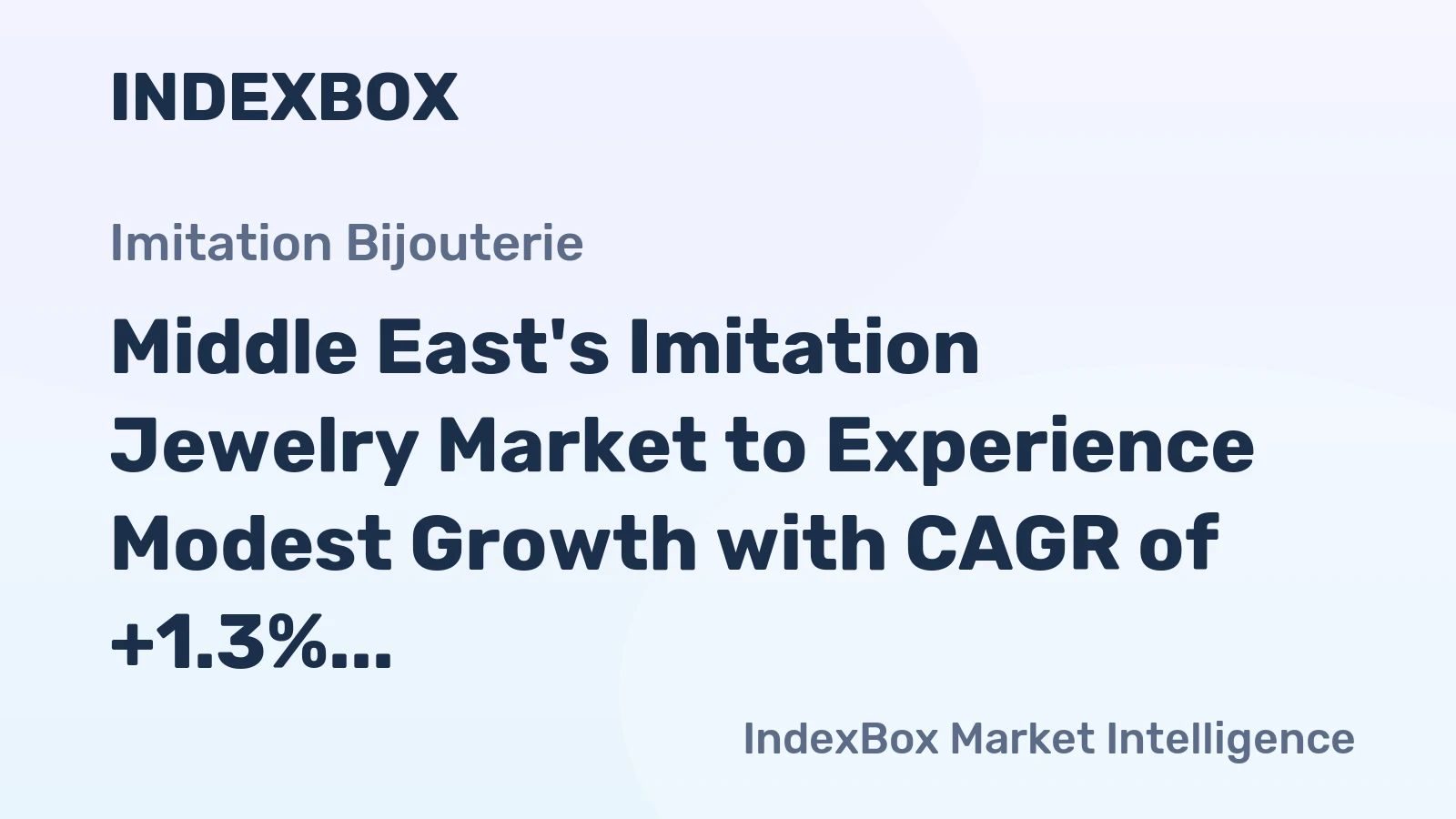 Middle East's Imitation Jewelry Market to Experience Modest Growth with CAGR of +1.3% from 2024 to 2035