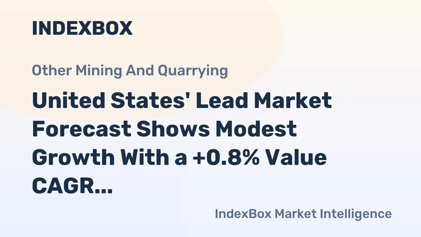 United States' Lead Market Forecast Shows Modest Growth With a +0.8% Value CAGR Through 2035