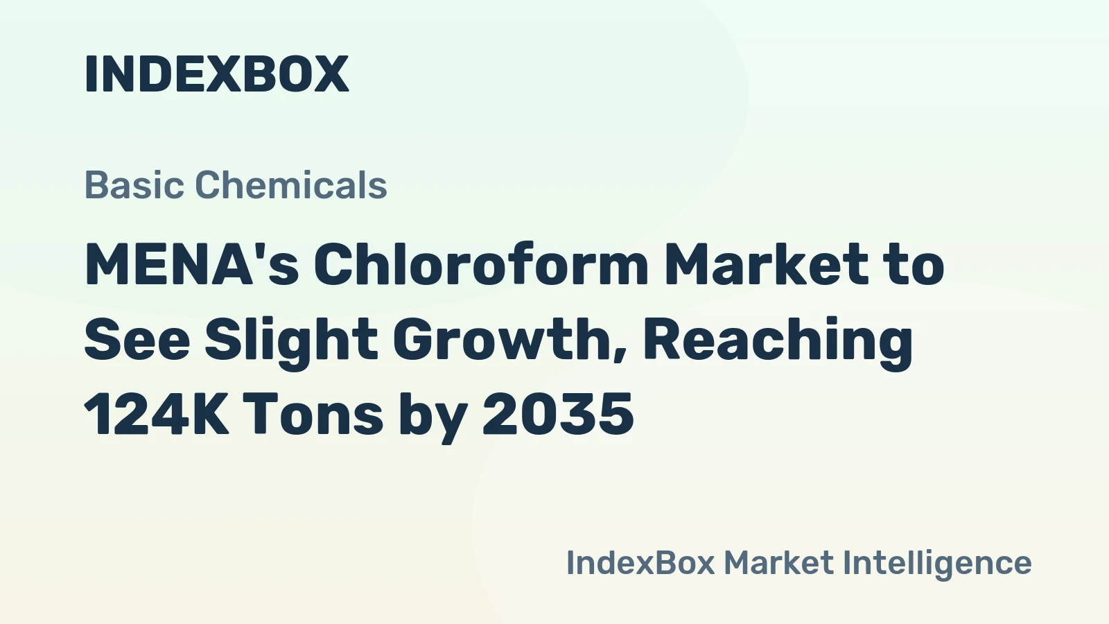 MENA's Chloroform Market to See Slight Growth, Reaching 124K Tons by 2035