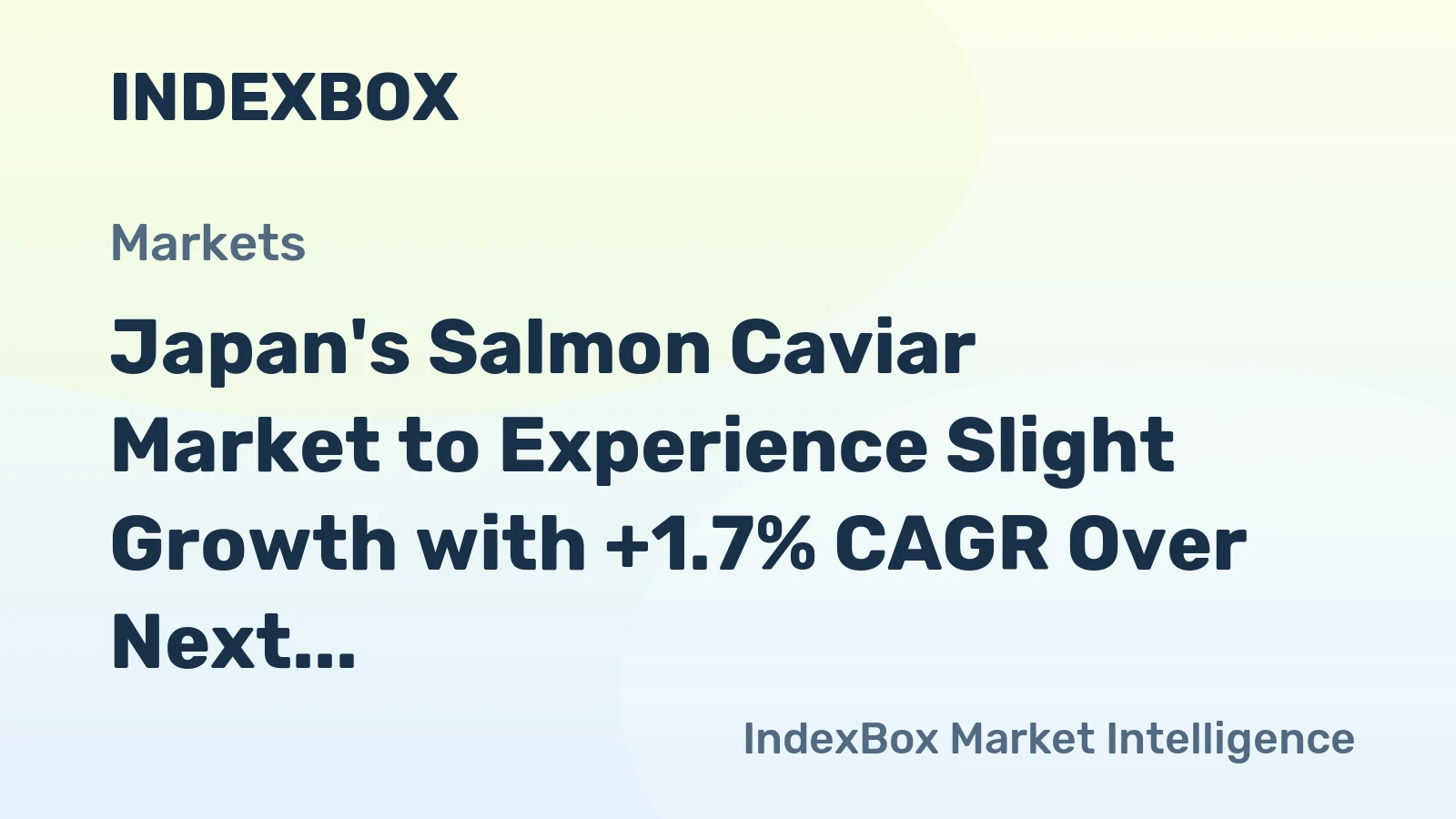 Japan's Salmon Caviar Market to Experience Slight Growth with +1.7% CAGR Over Next Decade