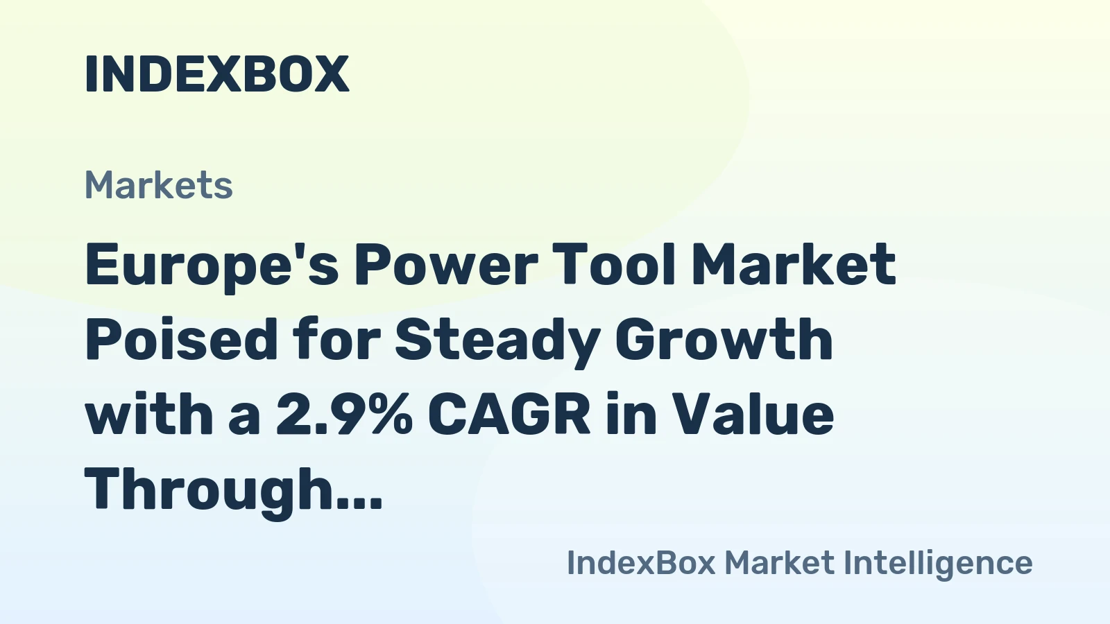 Europe's Power Tool Market Poised for Steady Growth with a 2.9% CAGR in Value Through 2035