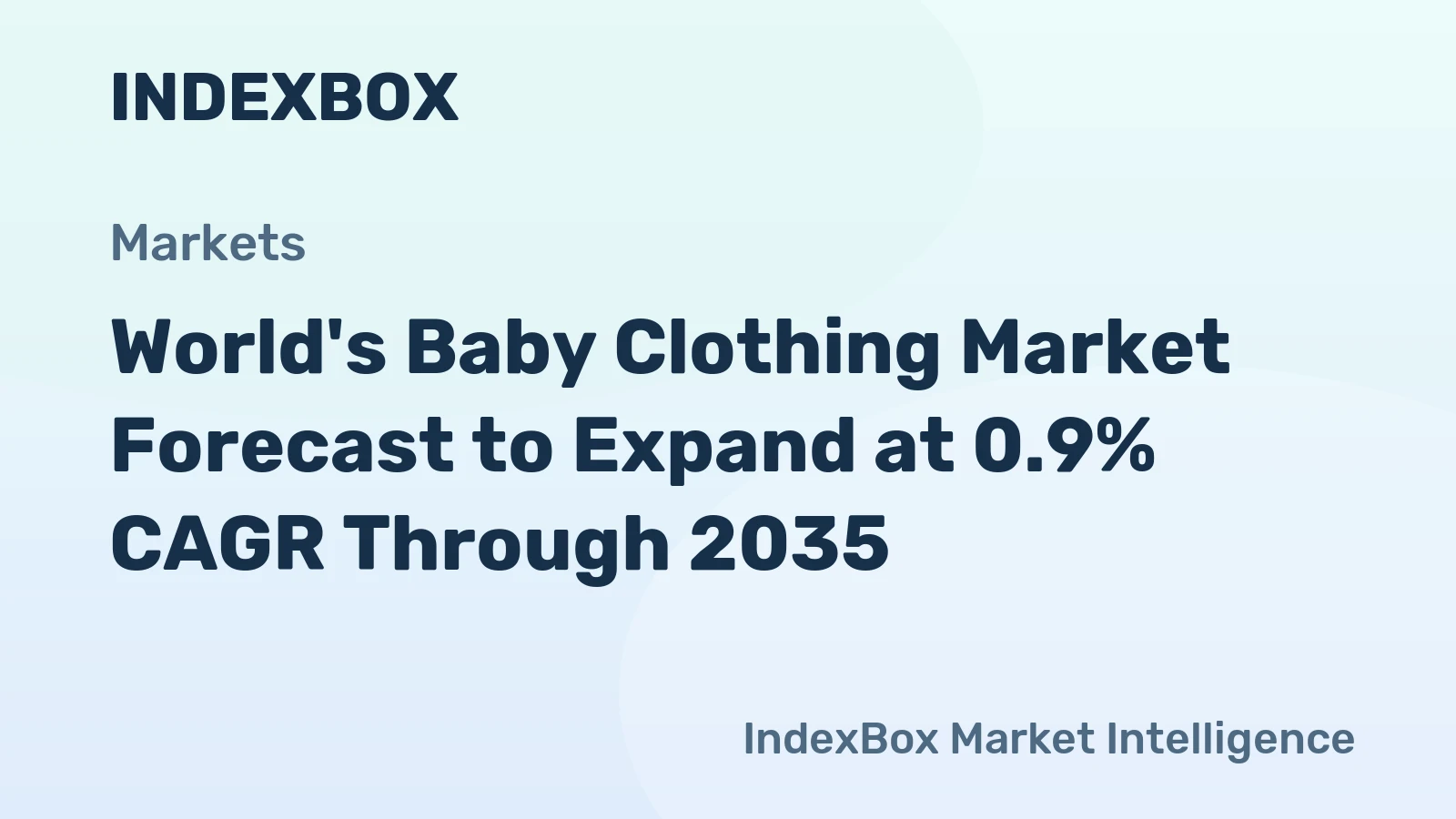 World's Baby Clothing Market Forecast to Expand at 0.9% CAGR Through 2035