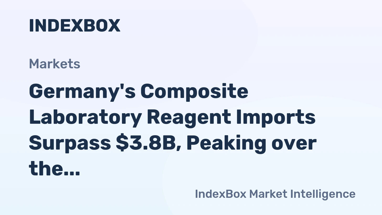 Germany's Composite Laboratory Reagent Imports Surpass $3.8B, Peaking over the Last Decade