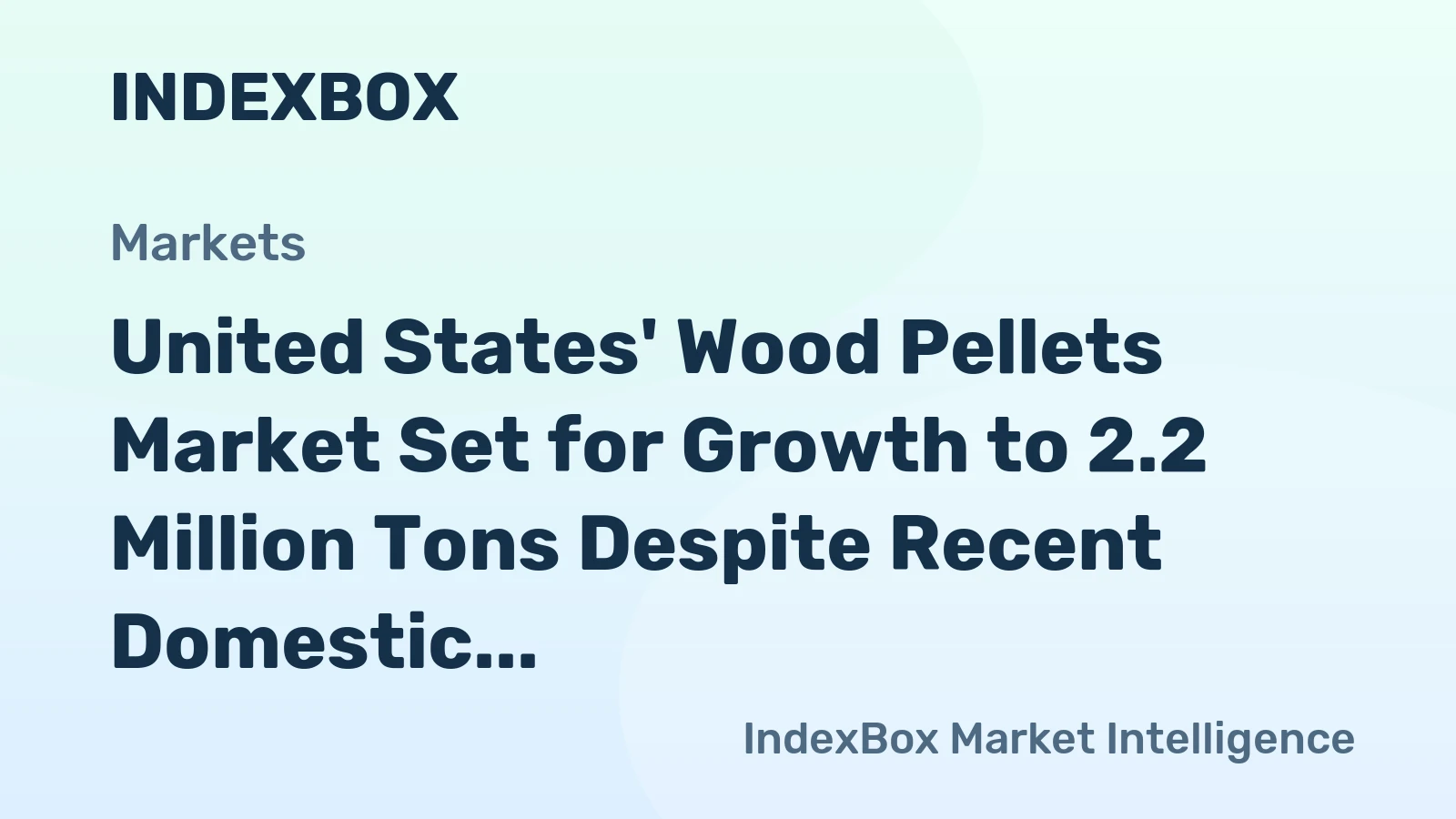 United States' Wood Pellets Market Set for Growth to 2.2 Million Tons Despite Recent Domestic Consumption Decline