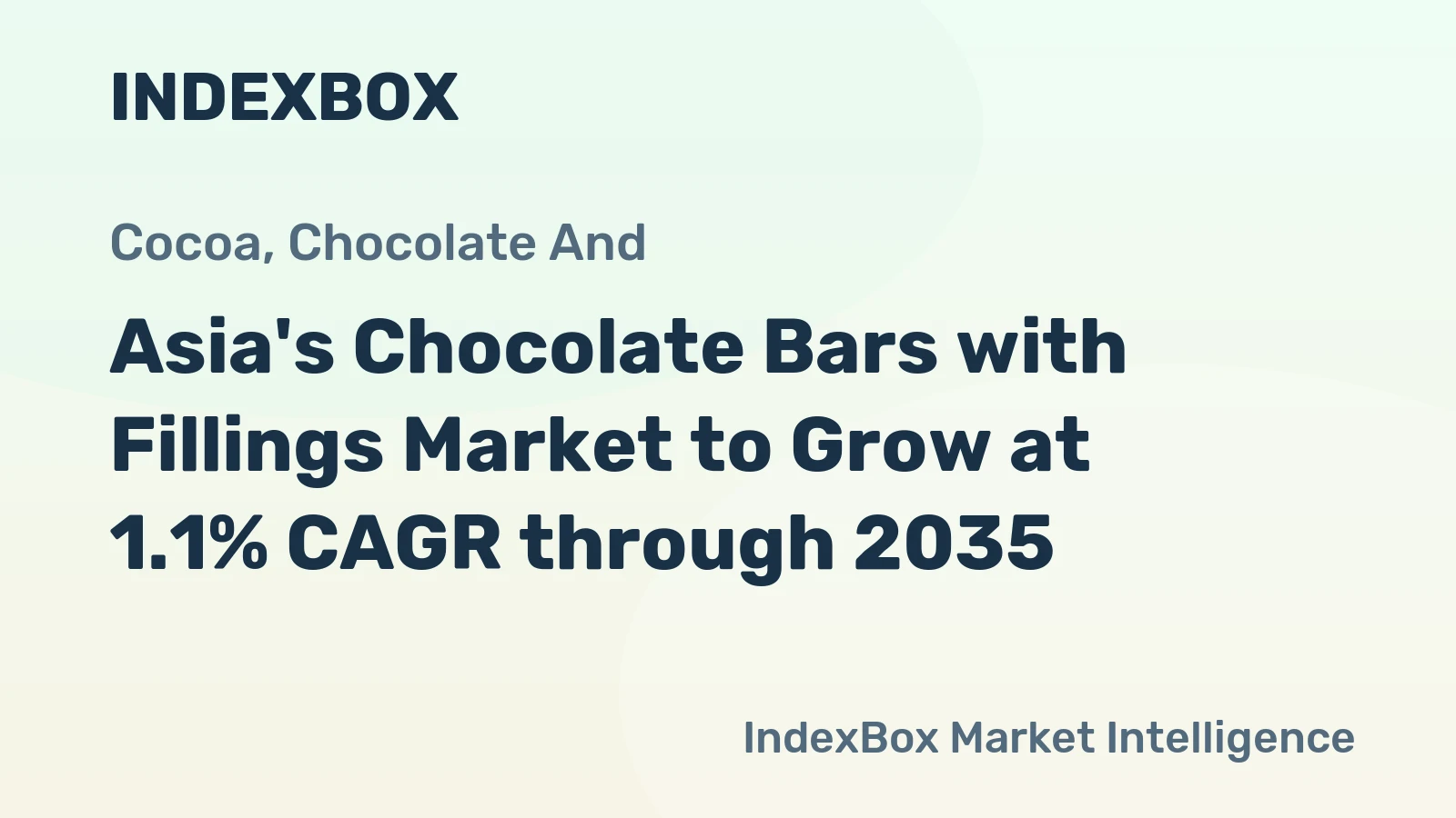Asia's Chocolate Bars with Fillings Market to Grow at 1.1% CAGR through 2035