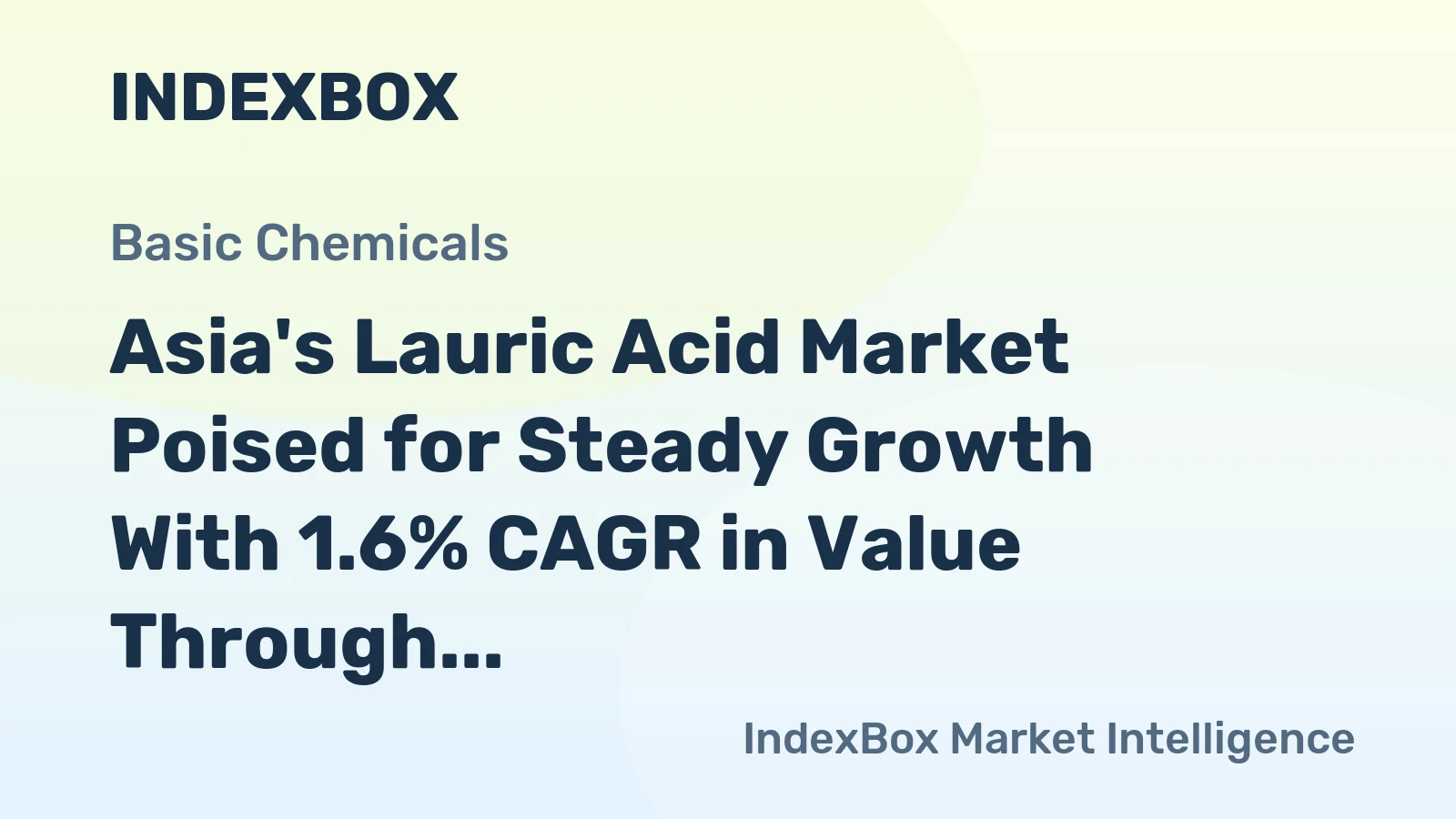 Asia's Lauric Acid Market Poised for Steady Growth With 1.6% CAGR in Value Through 2035