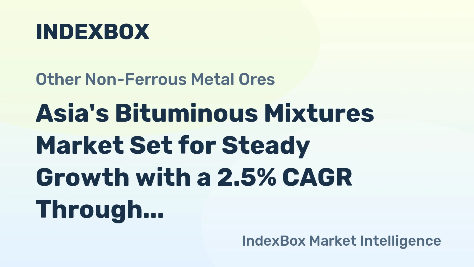 Asia's Bituminous Mixtures Market Set for Steady Growth with a 2.5% CAGR Through 2035