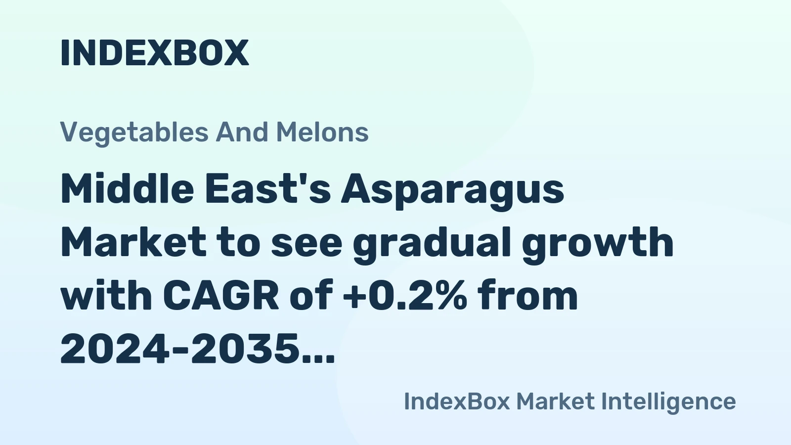 Middle East's Asparagus Market to see gradual growth with CAGR of +0.2% from 2024-2035
