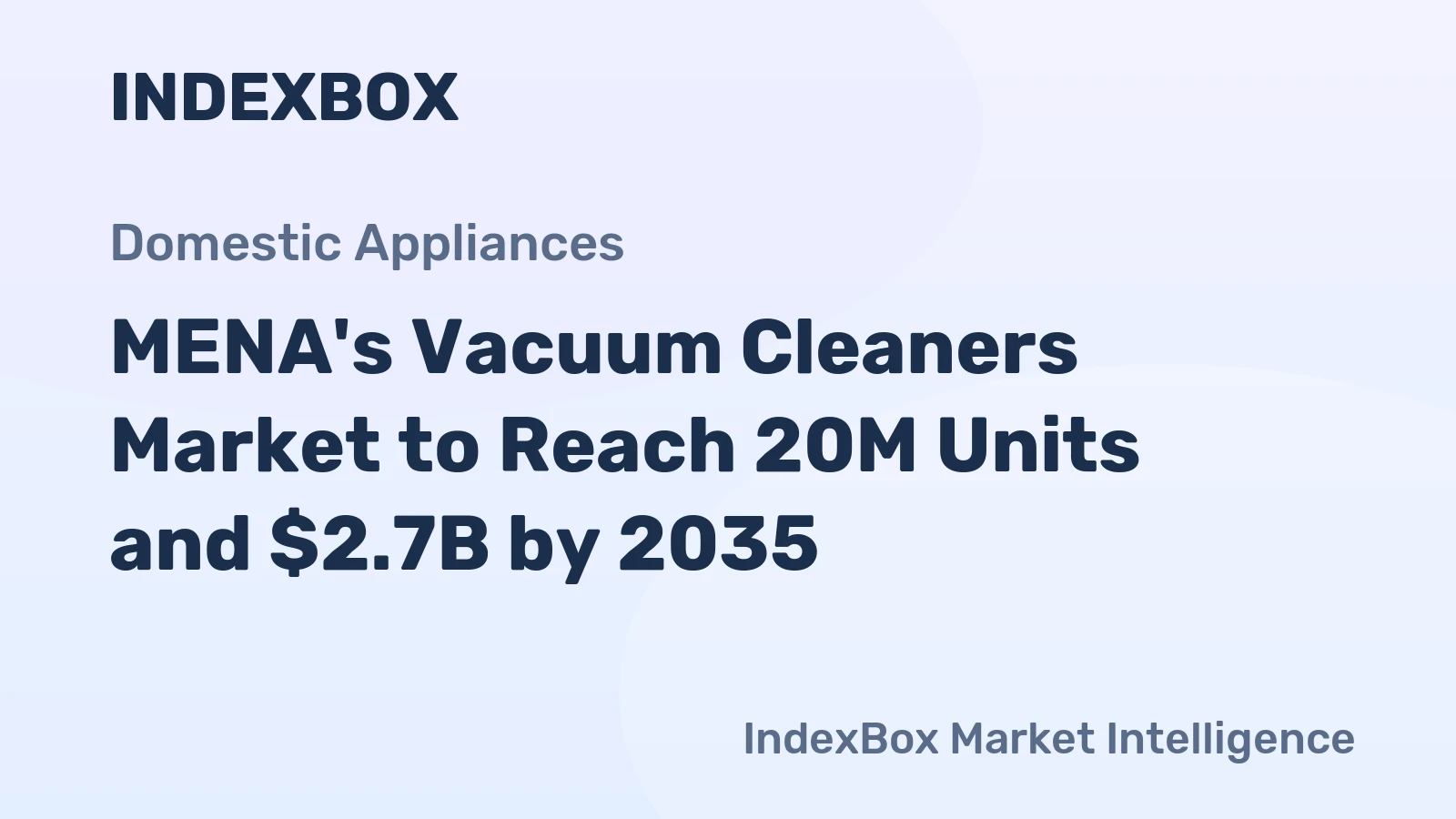 MENA's Vacuum Cleaners Market to Reach 20M Units and $2.7B by 2035
