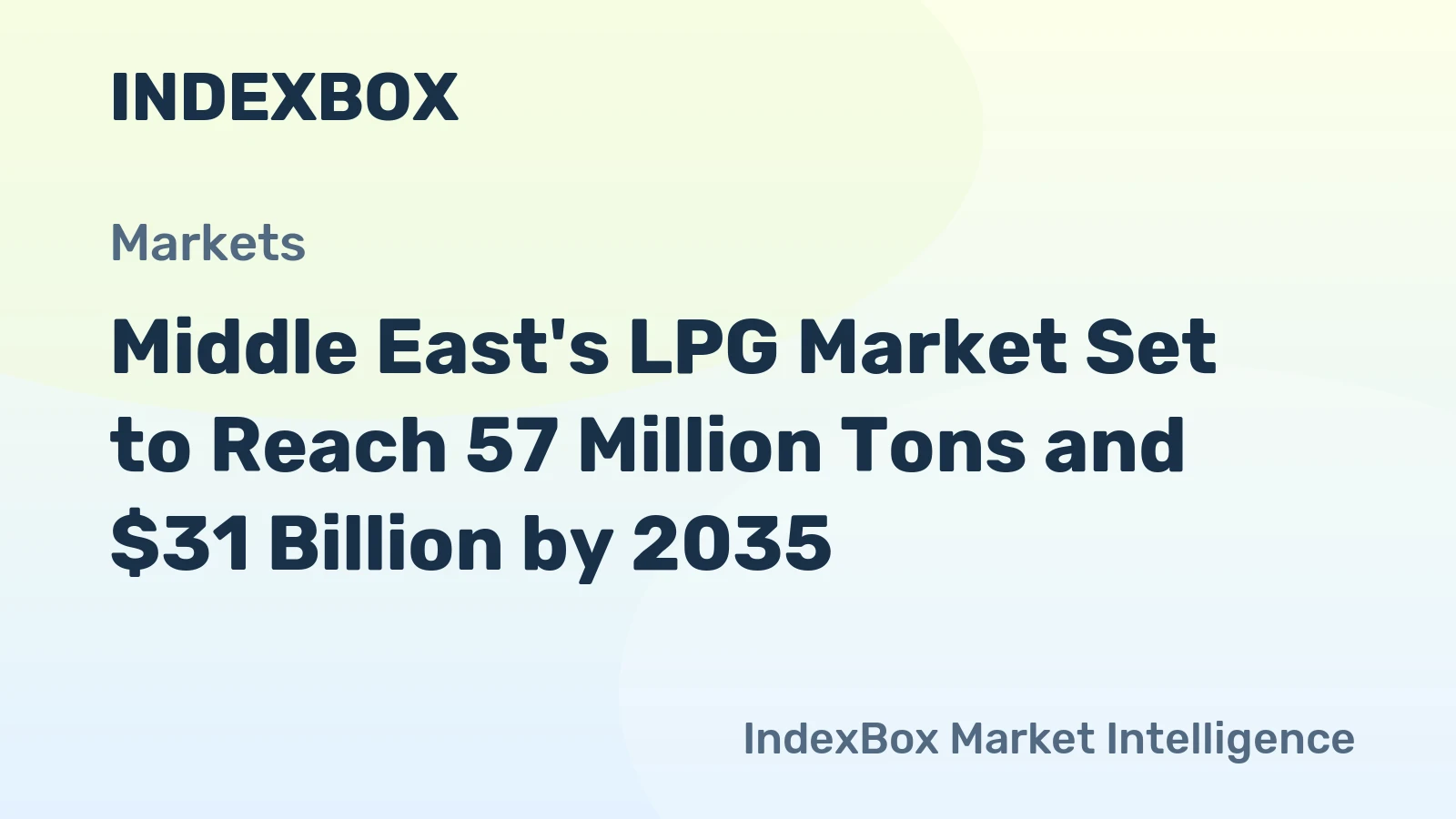 Middle East's LPG Market Set to Reach 57 Million Tons and $31 Billion by 2035