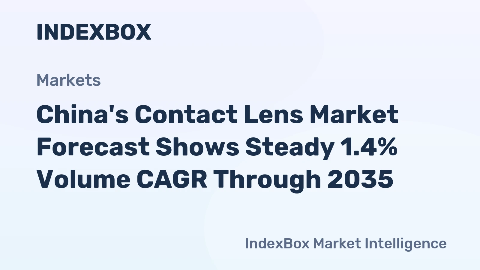 China's Contact Lens Market Forecast Shows Steady 1.4% Volume CAGR Through 2035