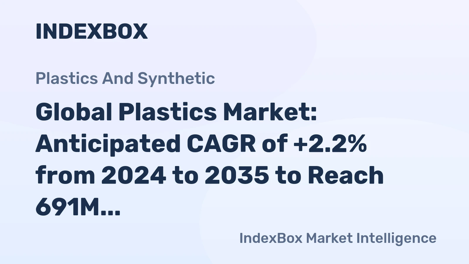 Global Plastics Market: Anticipated CAGR of +2.2% from 2024 to 2035 to Reach 691M Tons