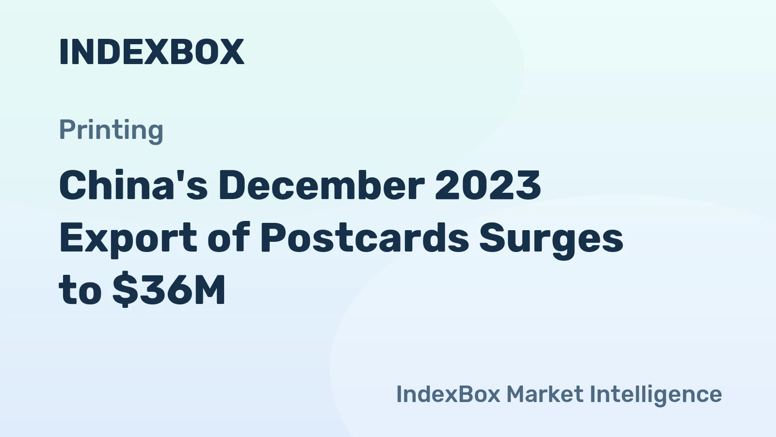 China's December 2023 Export of Postcards Surges to $36M