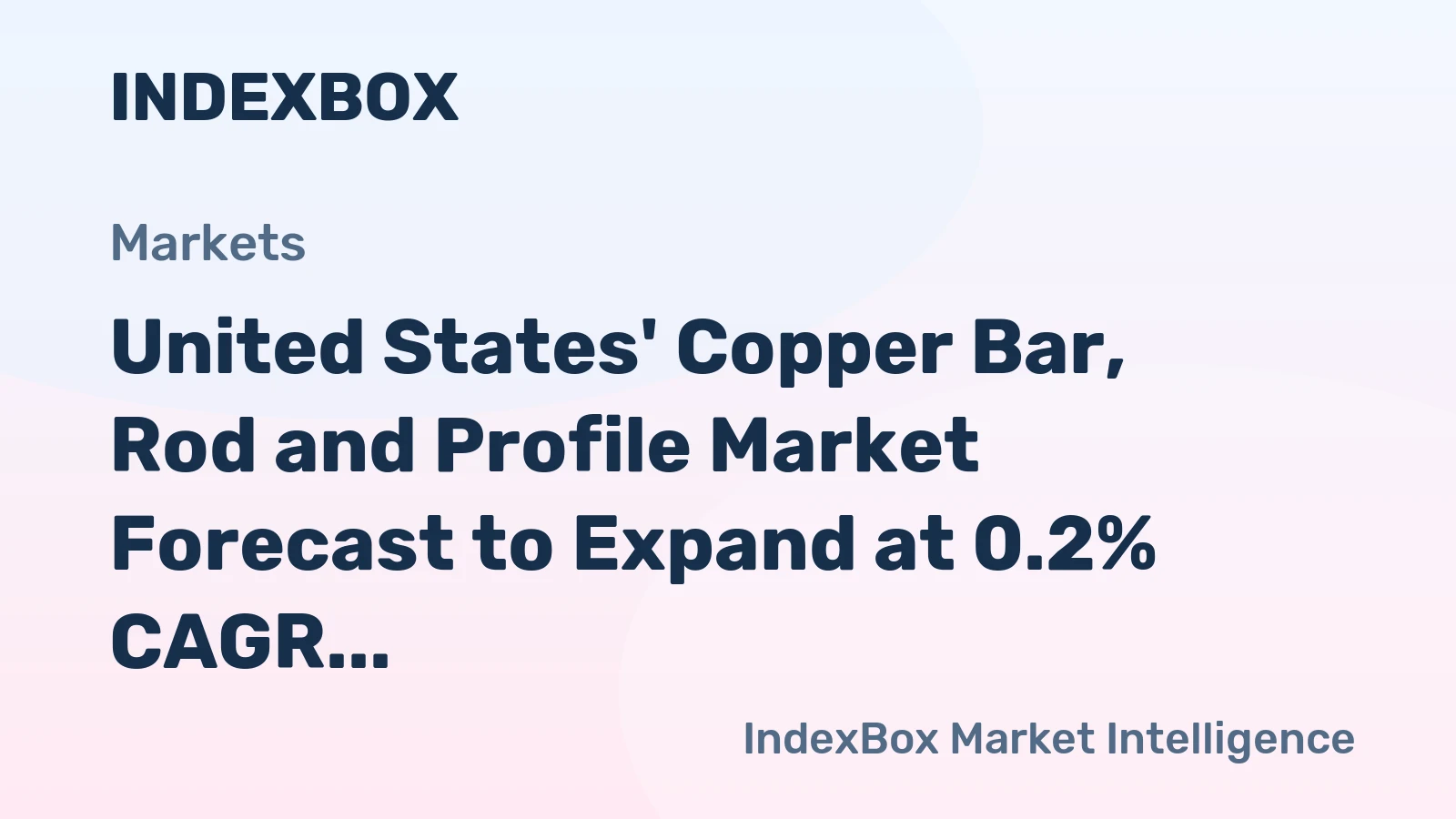 United States' Copper Bar, Rod and Profile Market Forecast to Expand at 0.2% CAGR Through 2035