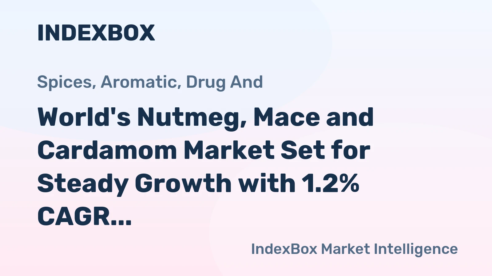 World's Nutmeg, Mace and Cardamom Market Set for Steady Growth with 1.2% CAGR Through 2035
