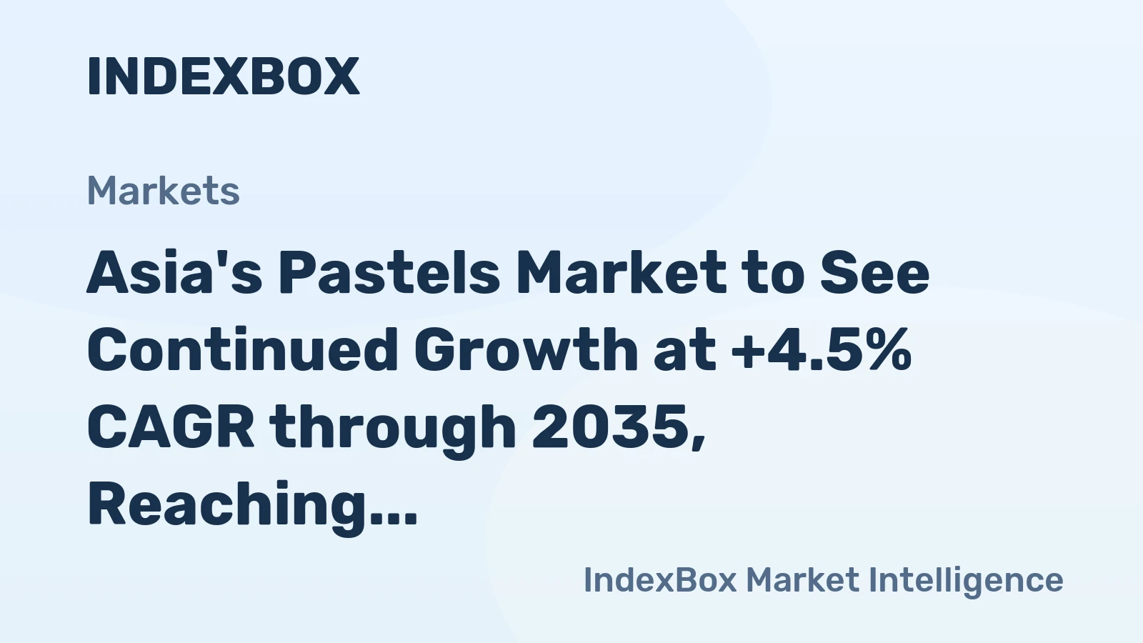 Asia's Pastels Market to See Continued Growth at +4.5% CAGR through 2035, Reaching $436M in Value