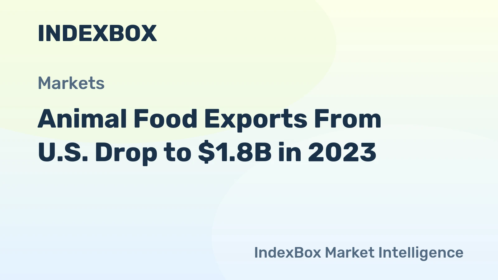 Animal Food Exports From U.S. Drop to $1.8B in 2023