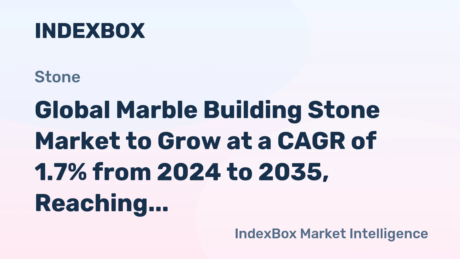 Global Marble Building Stone Market to Grow at a CAGR of 1.7% from 2024 to 2035, Reaching 31M Tons by 2035