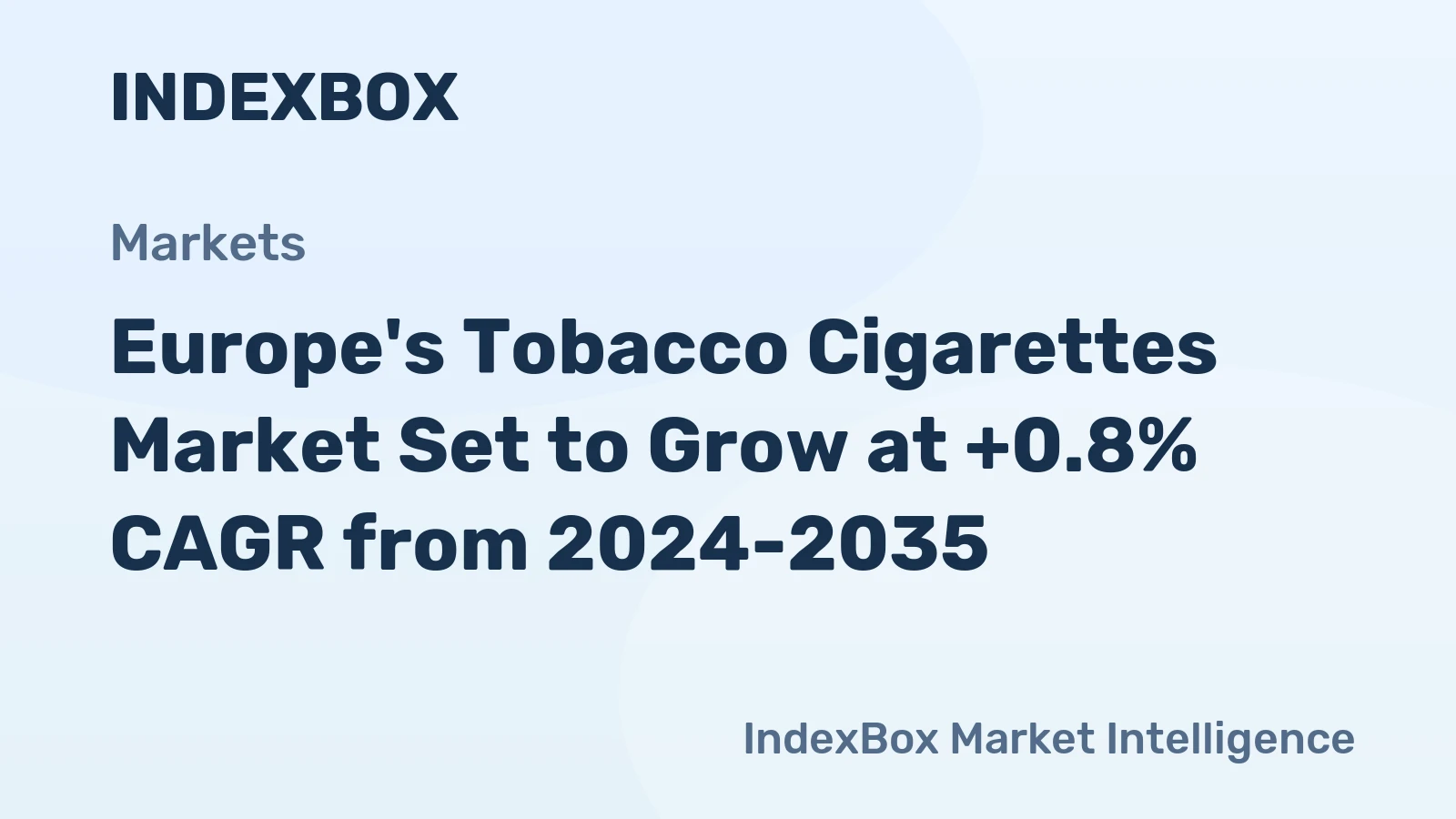 Europe's Tobacco Cigarettes Market Set to Grow at +0.8% CAGR from 2024-2035