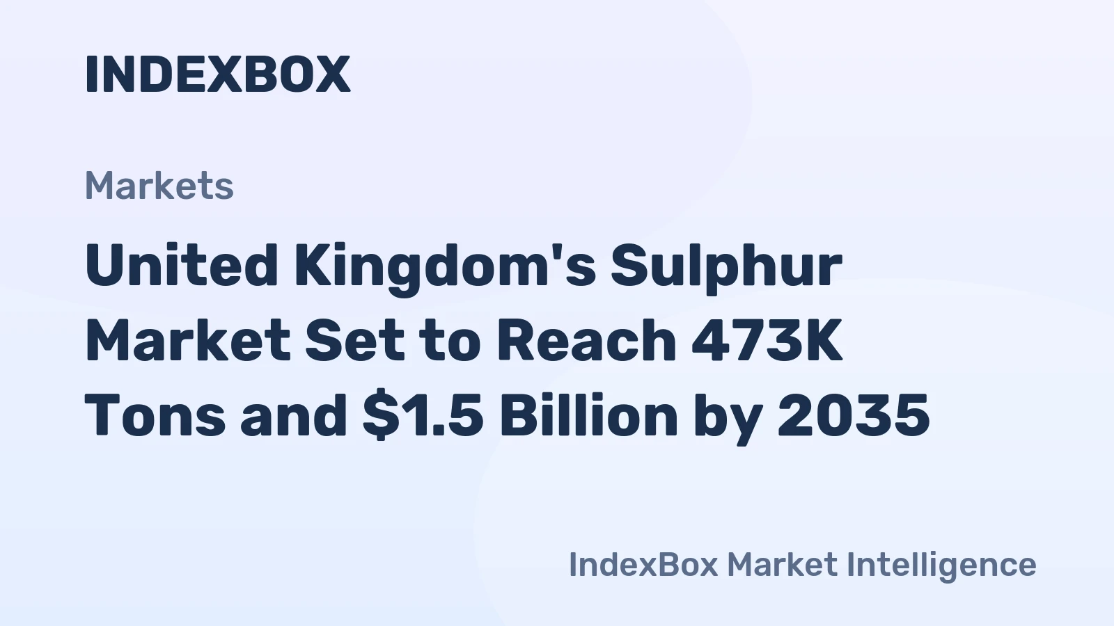 United Kingdom's Sulphur Market Set to Reach 473K Tons and $1.5 Billion by 2035
