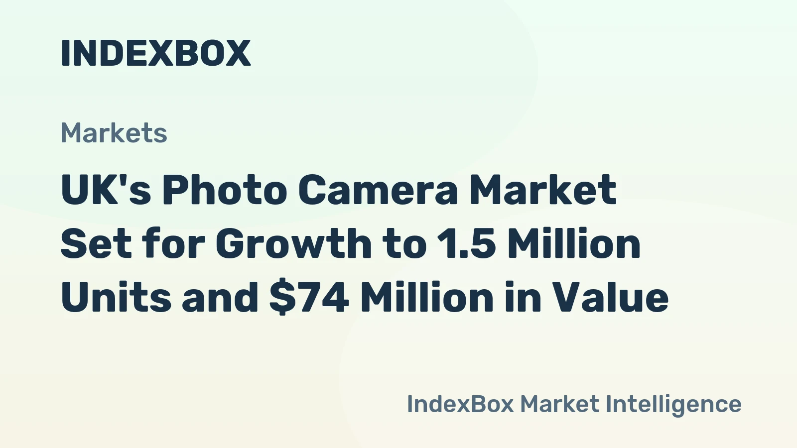 UK's Photo Camera Market Set for Growth to 1.5 Million Units and $74 Million in Value