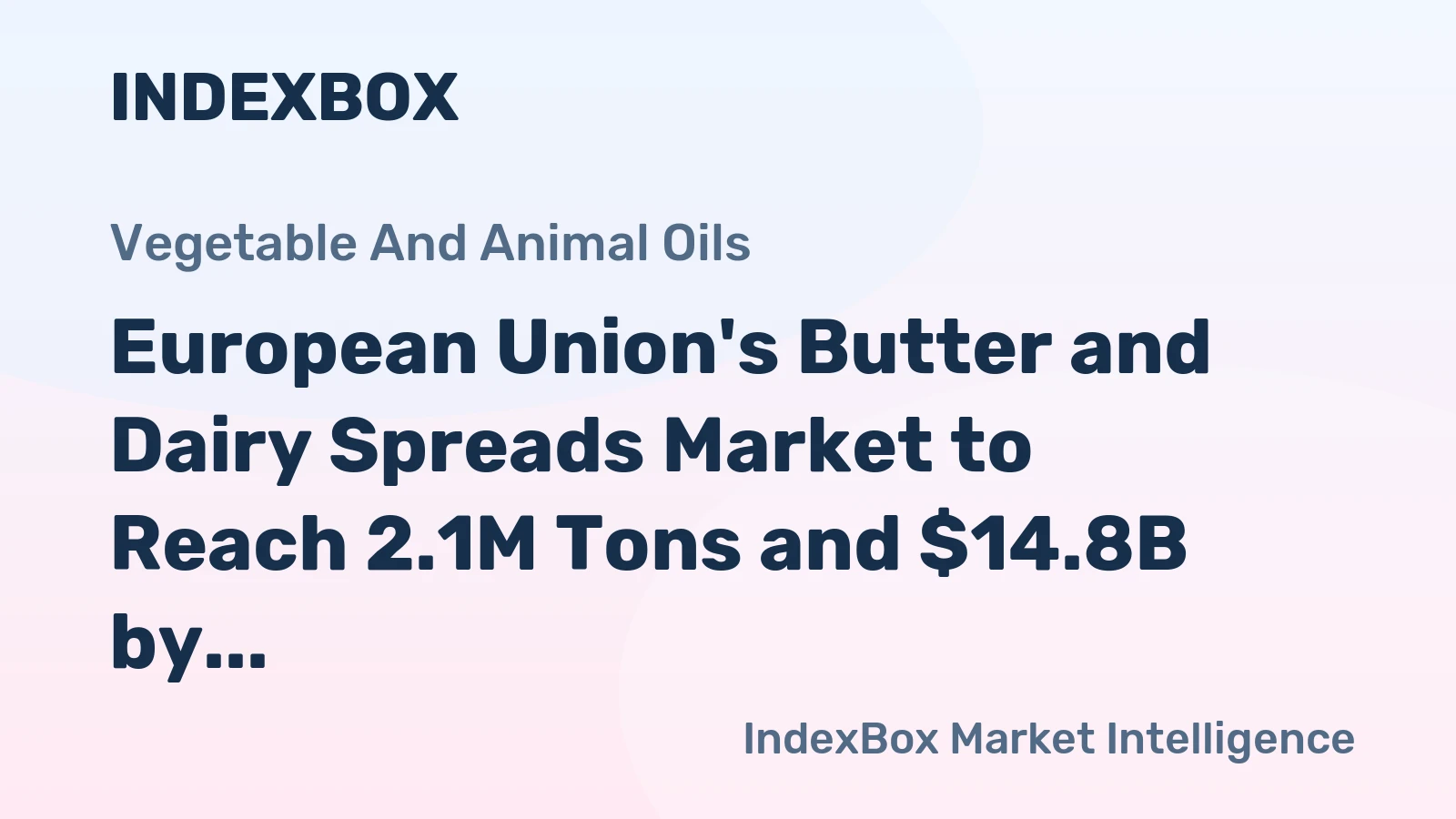 European Union's Butter and Dairy Spreads Market to Reach 2.1M Tons and $14.8B by 2035, Driven by Increasing Demand