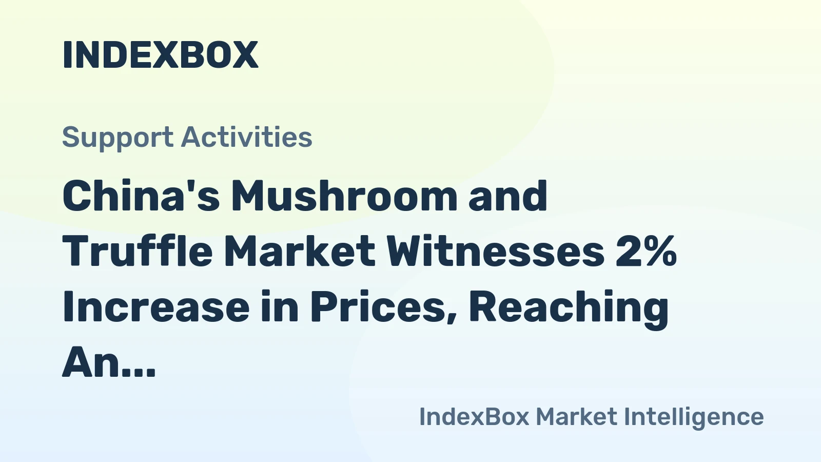 China's Mushroom and Truffle Market Witnesses 2% Increase in Prices, Reaching An Average of $1,711 per Ton