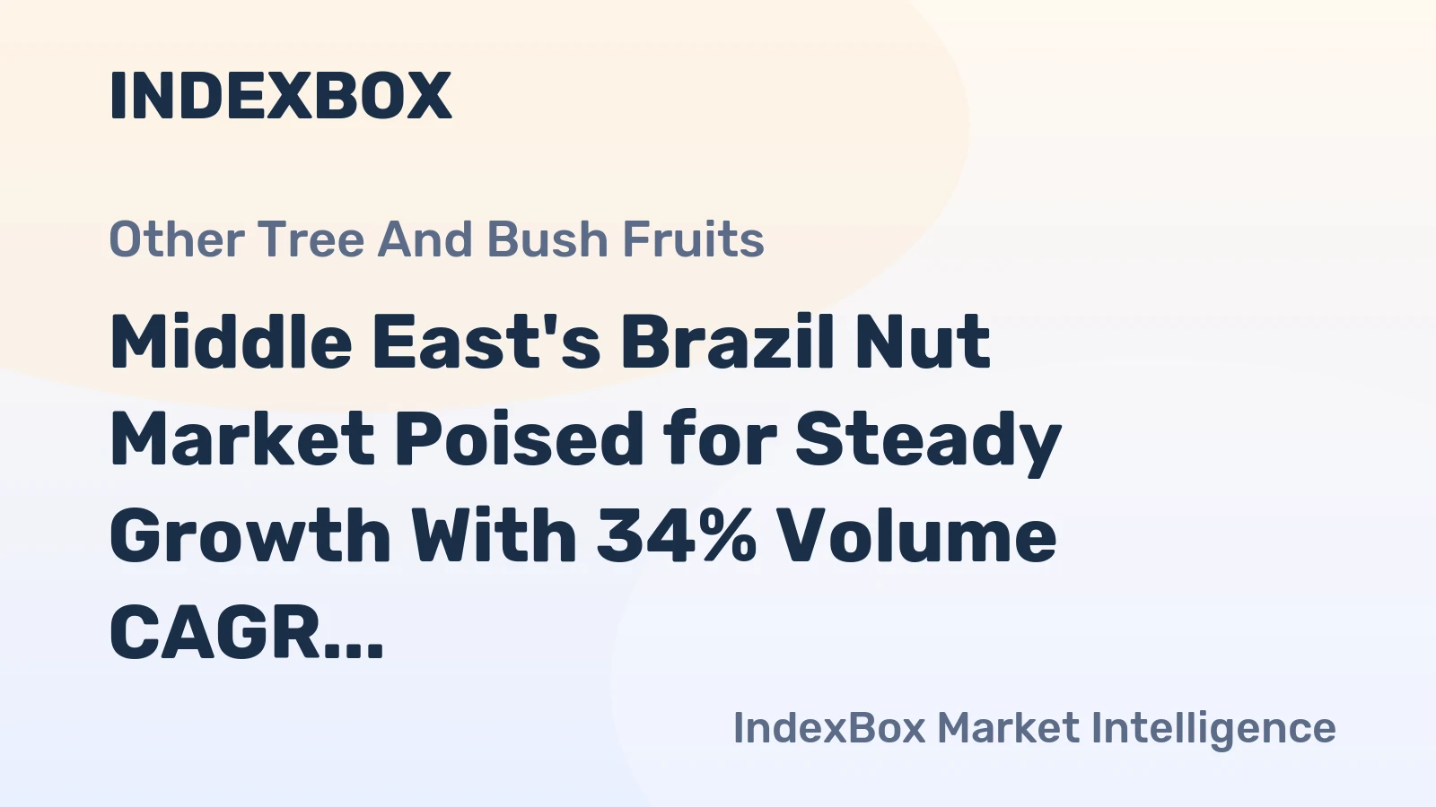 Middle East's Brazil Nut Market Poised for Steady Growth With 34% Volume CAGR Through 2035