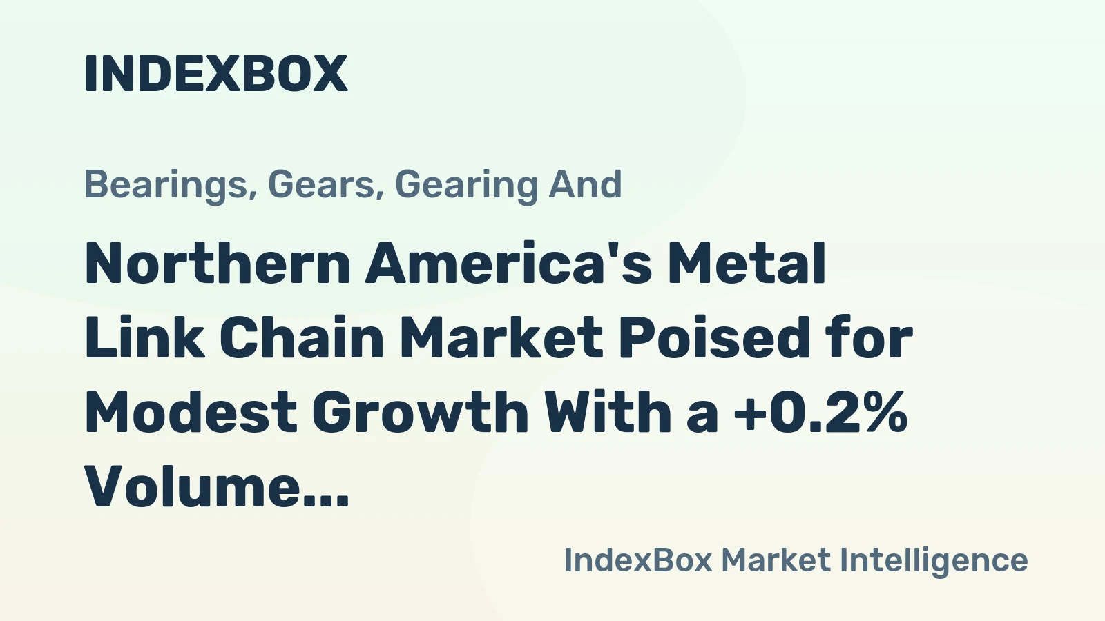 Northern America's Metal Link Chain Market Poised for Modest Growth With a +0.2% Volume CAGR