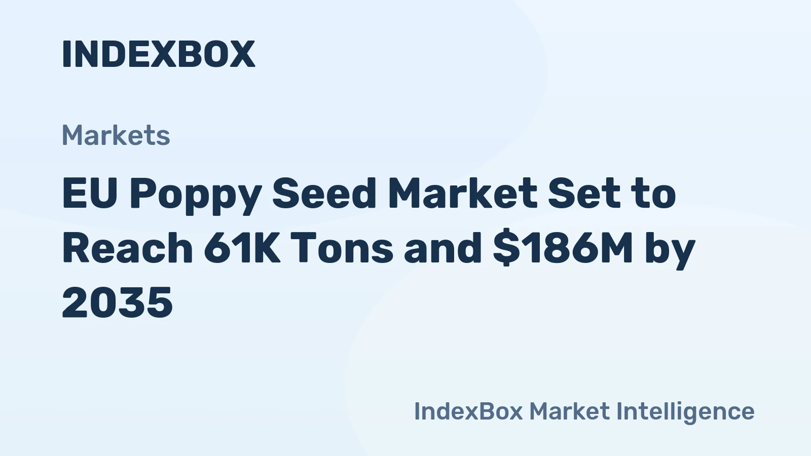 EU Poppy Seed Market Set to Reach 61K Tons and $186M by 2035