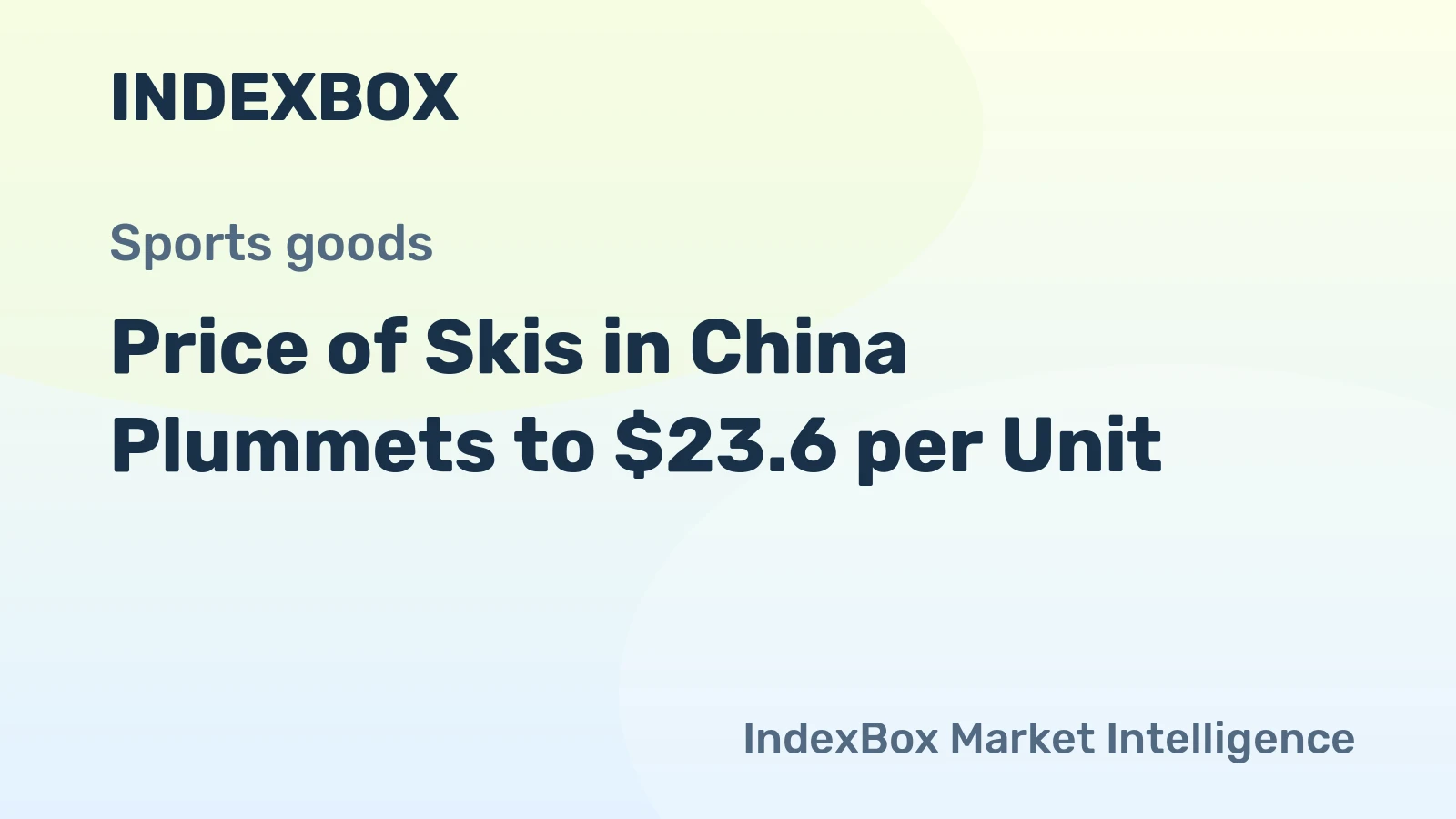 Price of Skis in China Plummets to $23.6 per Unit