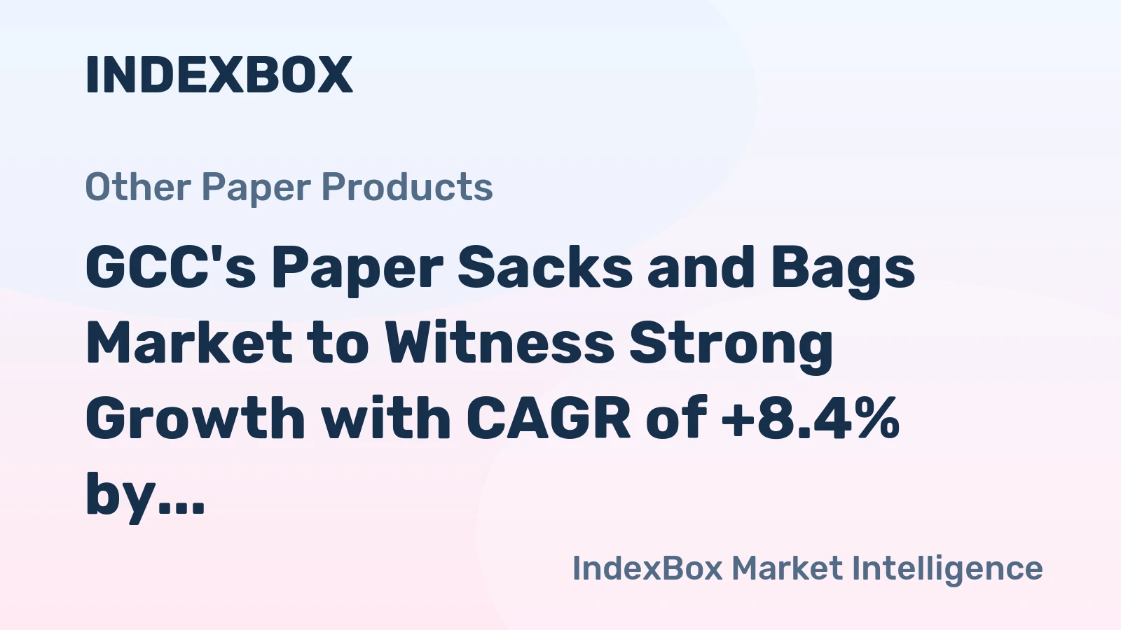 GCC's Paper Sacks and Bags Market to Witness Strong Growth with CAGR of +8.4% by 2035