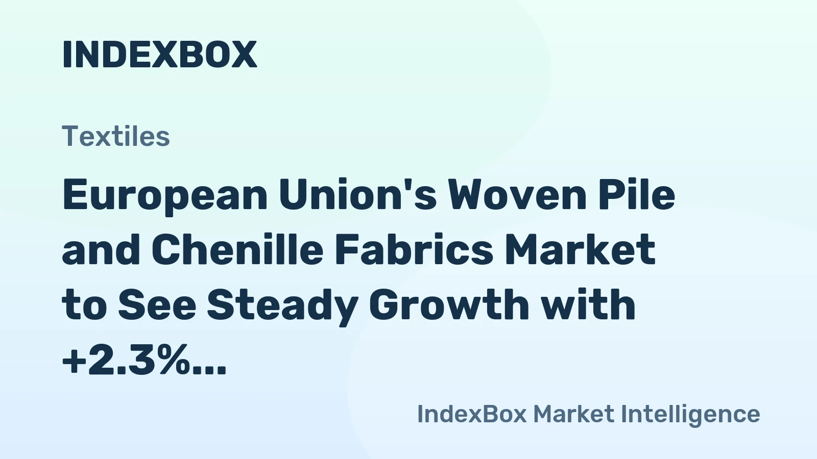 European Union's Woven Pile and Chenille Fabrics Market to See Steady Growth with +2.3% CAGR