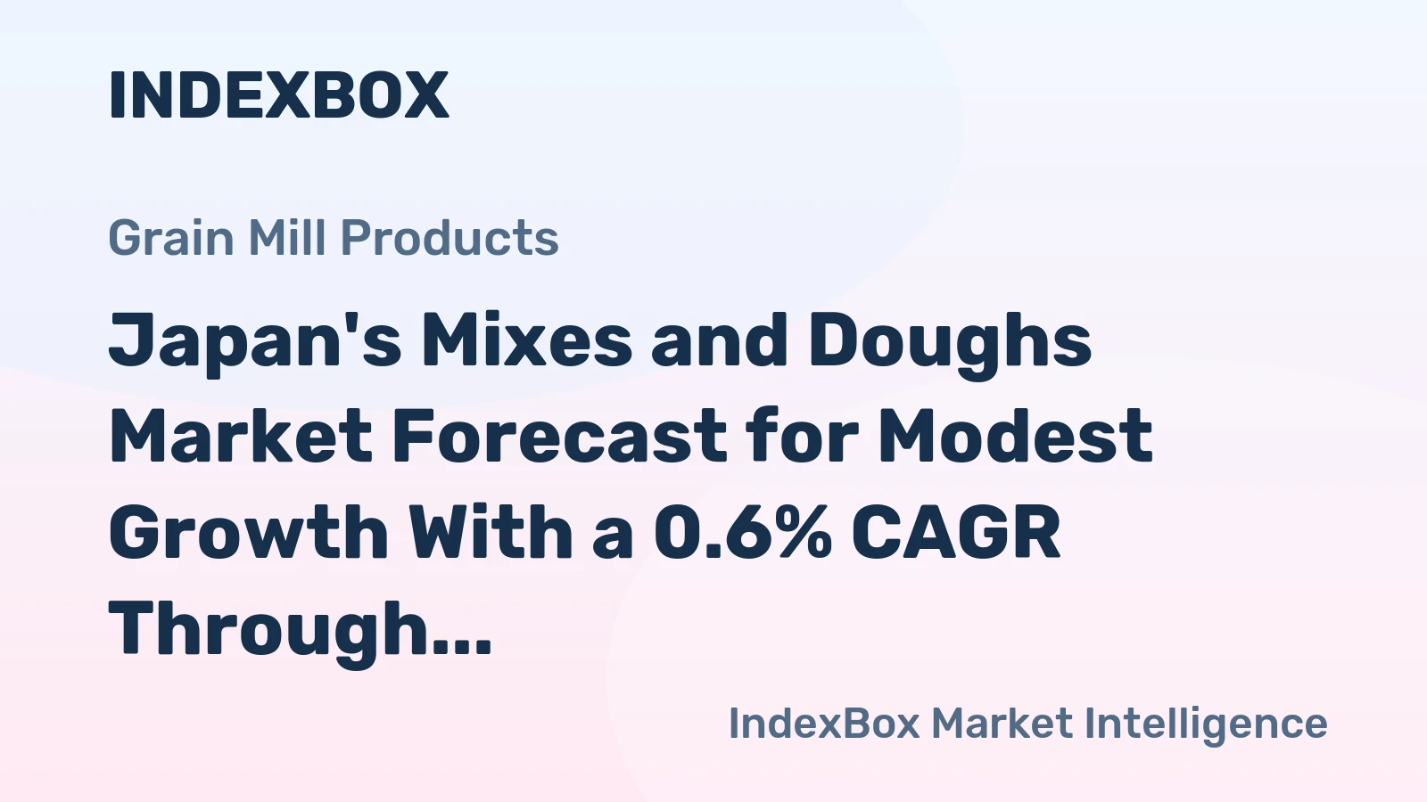 Japan's Mixes and Doughs Market Forecast for Modest Growth With a 0.6% CAGR Through 2035