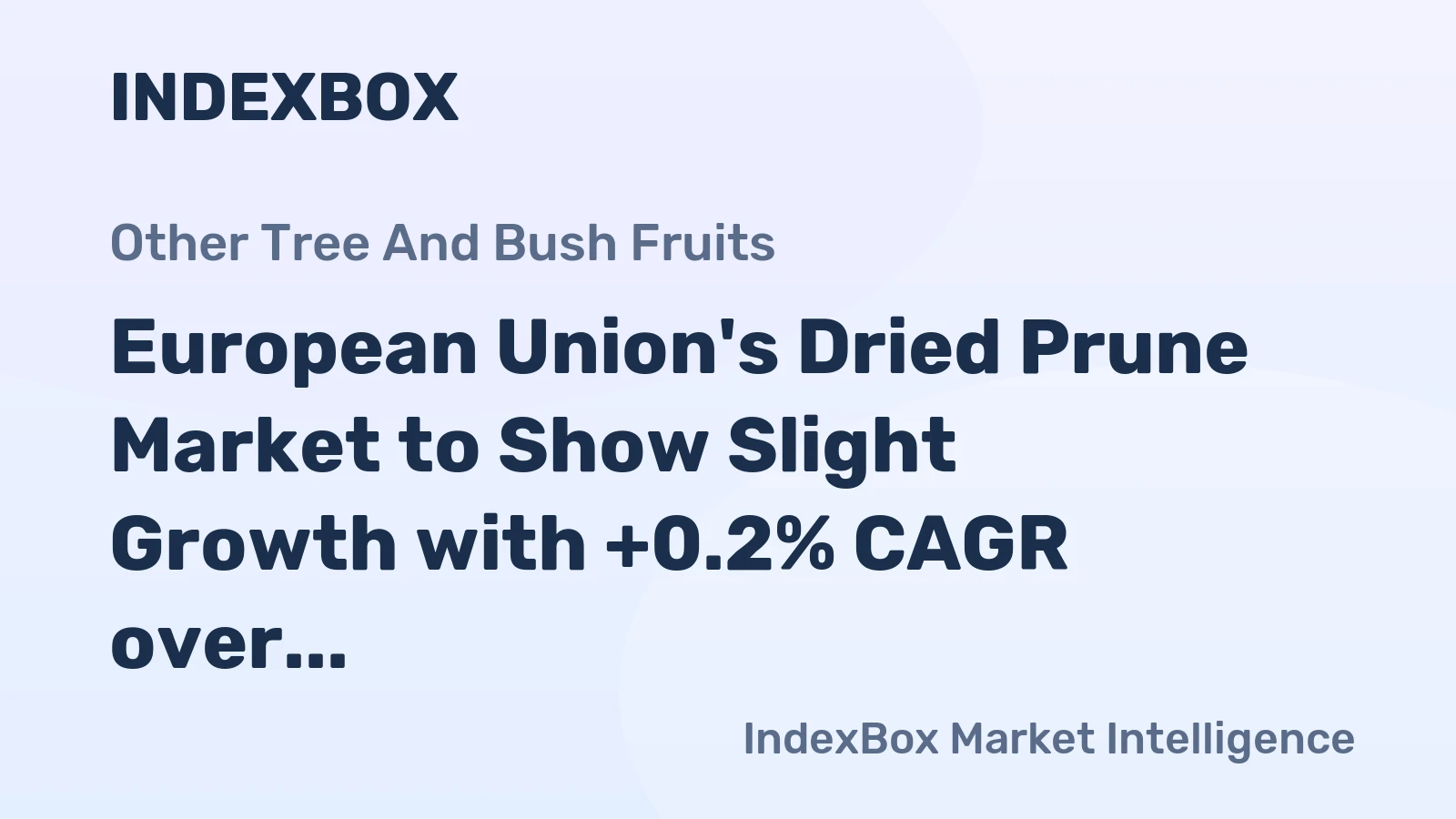 European Union's Dried Prune Market to Show Slight Growth with +0.2% CAGR over Next Decade