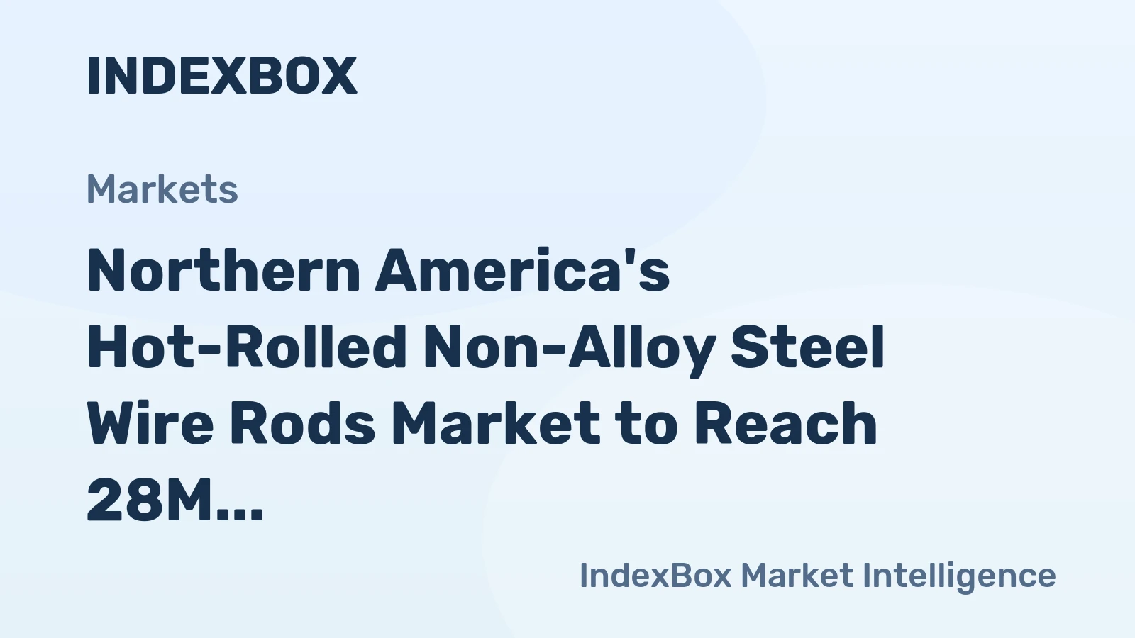 Northern America's Hot-Rolled Non-Alloy Steel Wire Rods Market to Reach 28M Tons by 2035, Valued at $31.1B