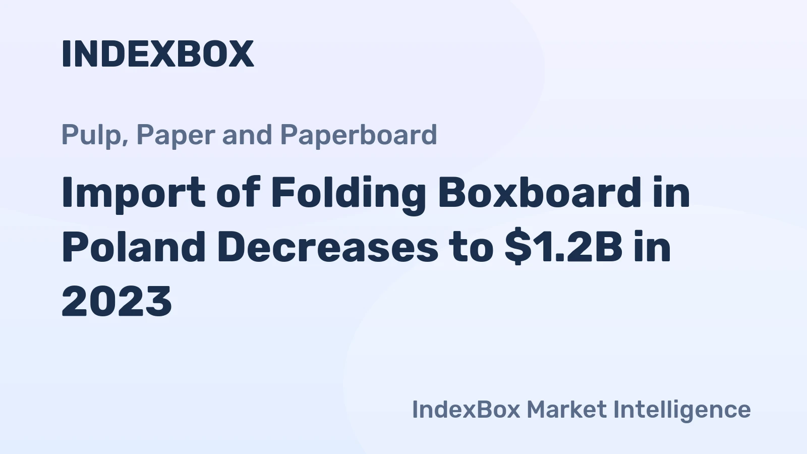 Import of Folding Boxboard in Poland Decreases to $1.2B in 2023