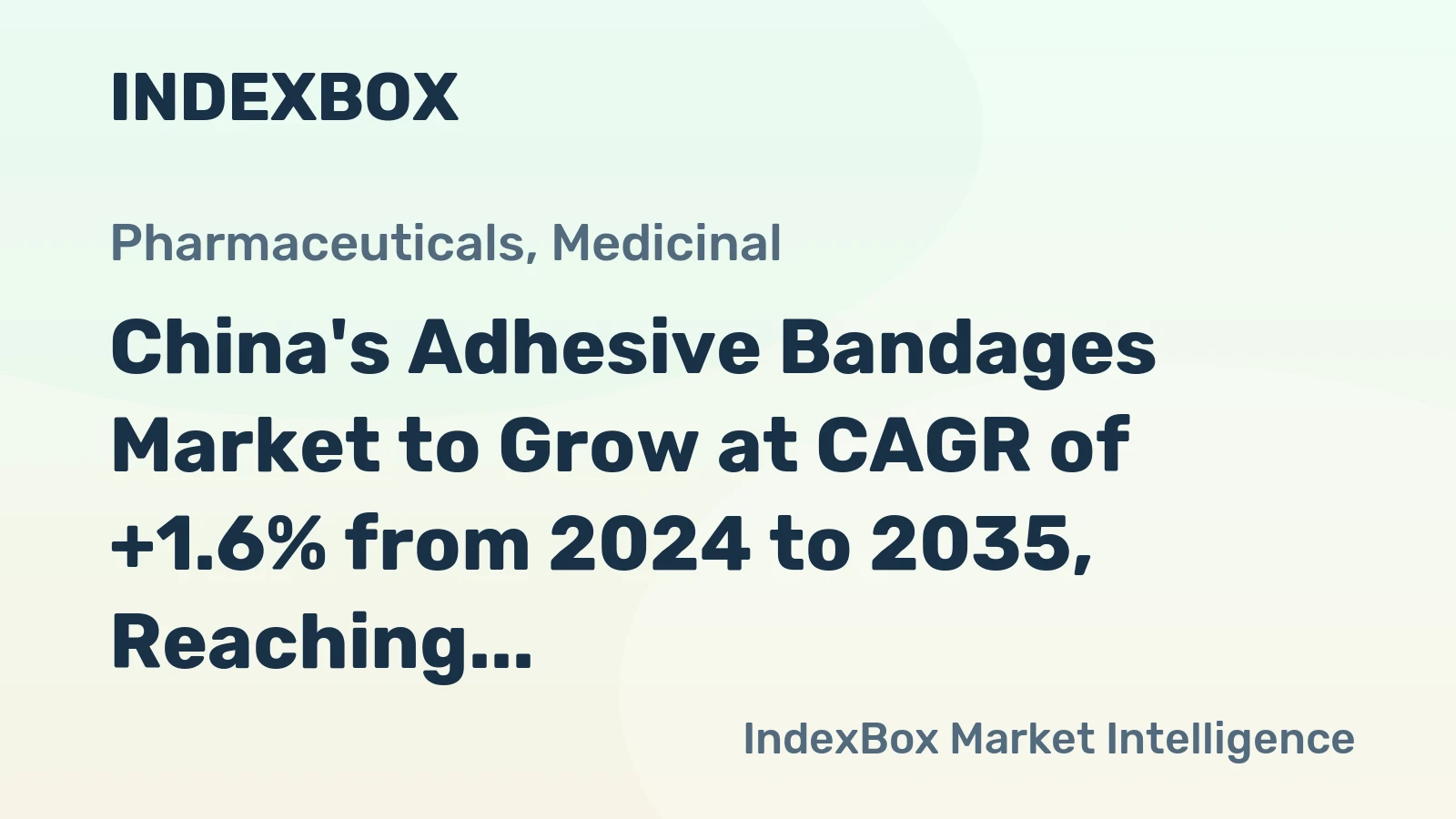 China's Adhesive Bandages Market to Grow at CAGR of +1.6% from 2024 to 2035, Reaching 244K Tons