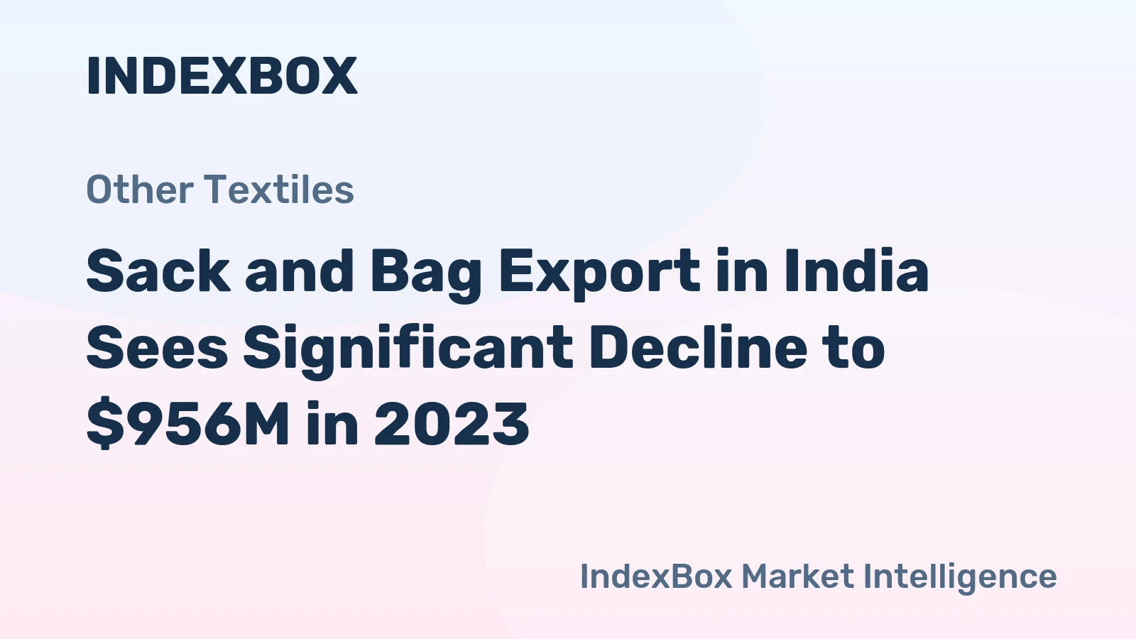 Sack and Bag Export in India Sees Significant Decline to $956M in 2023