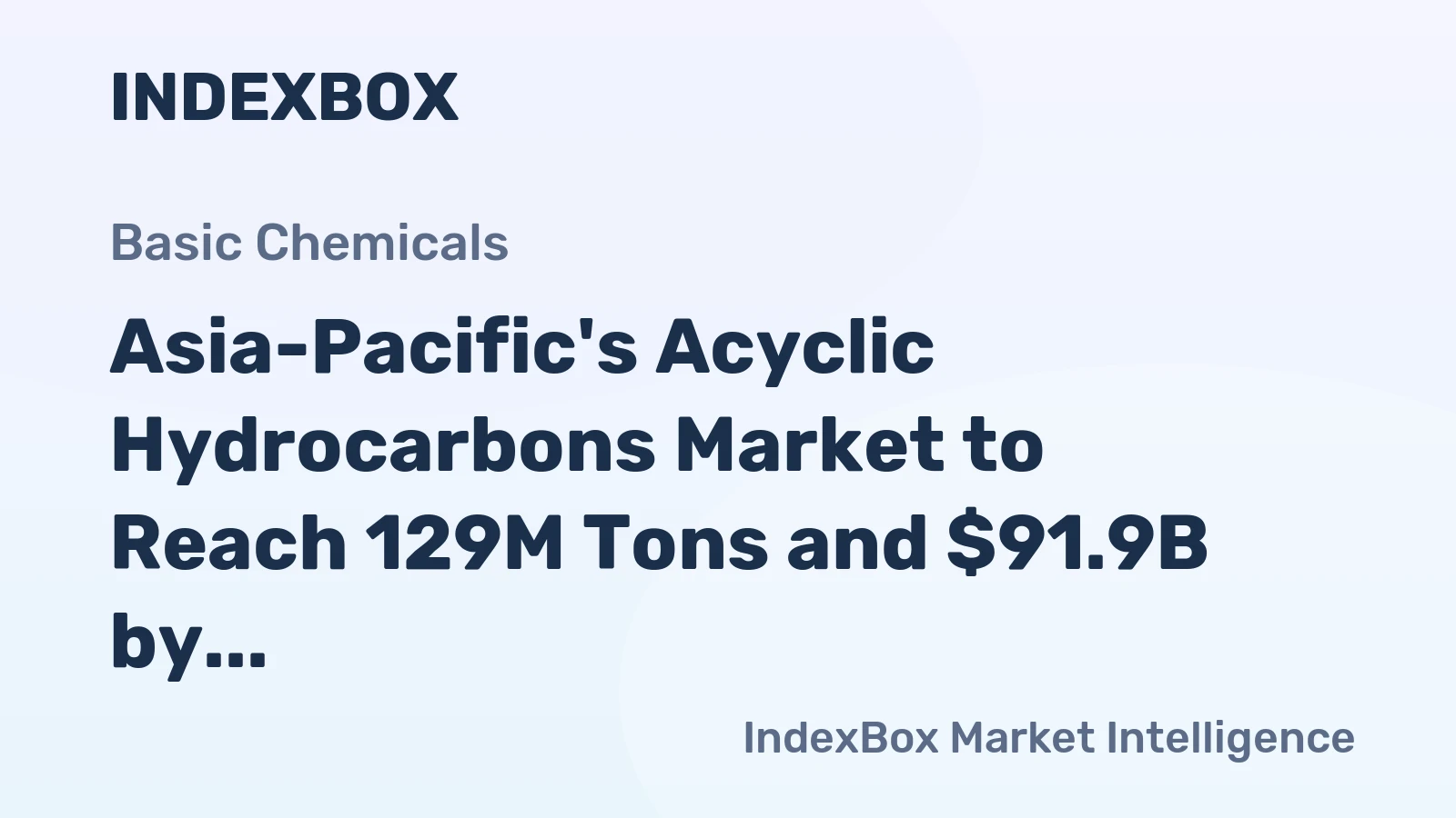 Asia-Pacific's Acyclic Hydrocarbons Market to Reach 129M Tons and $91.9B by 2035