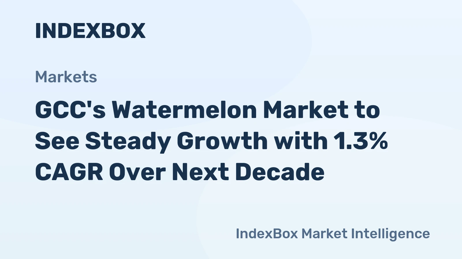 GCC's Watermelon Market to See Steady Growth with 1.3% CAGR Over Next Decade