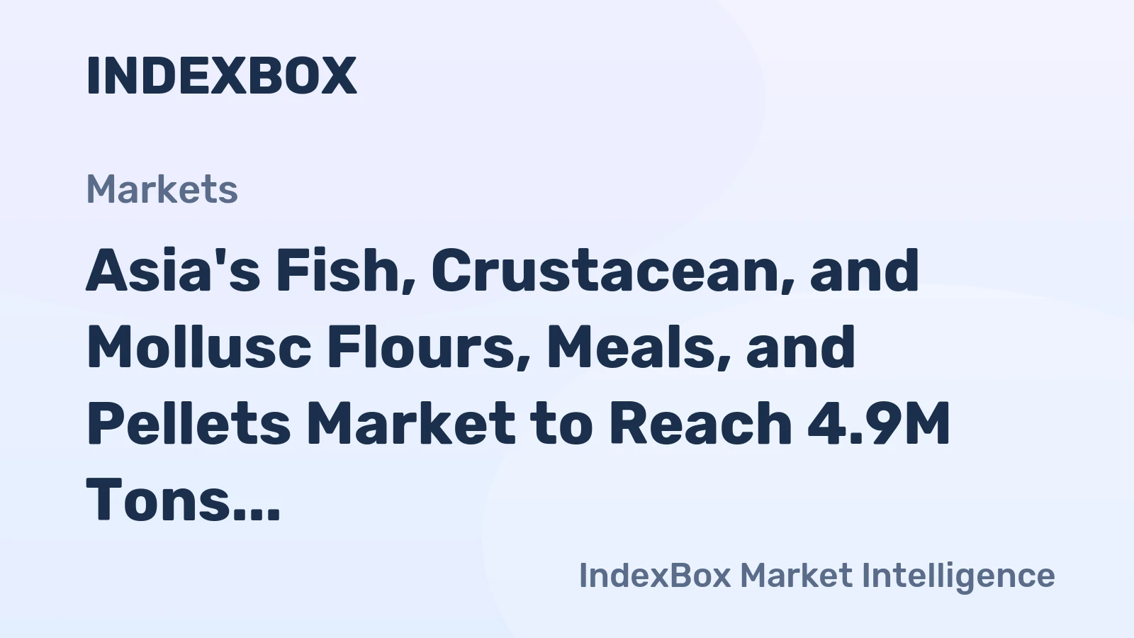 Asia's Fish, Crustacean, and Mollusc Flours, Meals, and Pellets Market to Reach 4.9M Tons by 2035, Valued at $7.7B