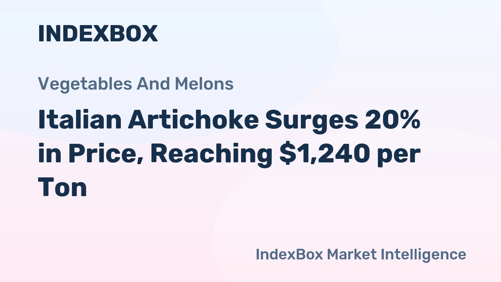 Italian Artichoke Surges 20% in Price, Reaching $1,240 per Ton