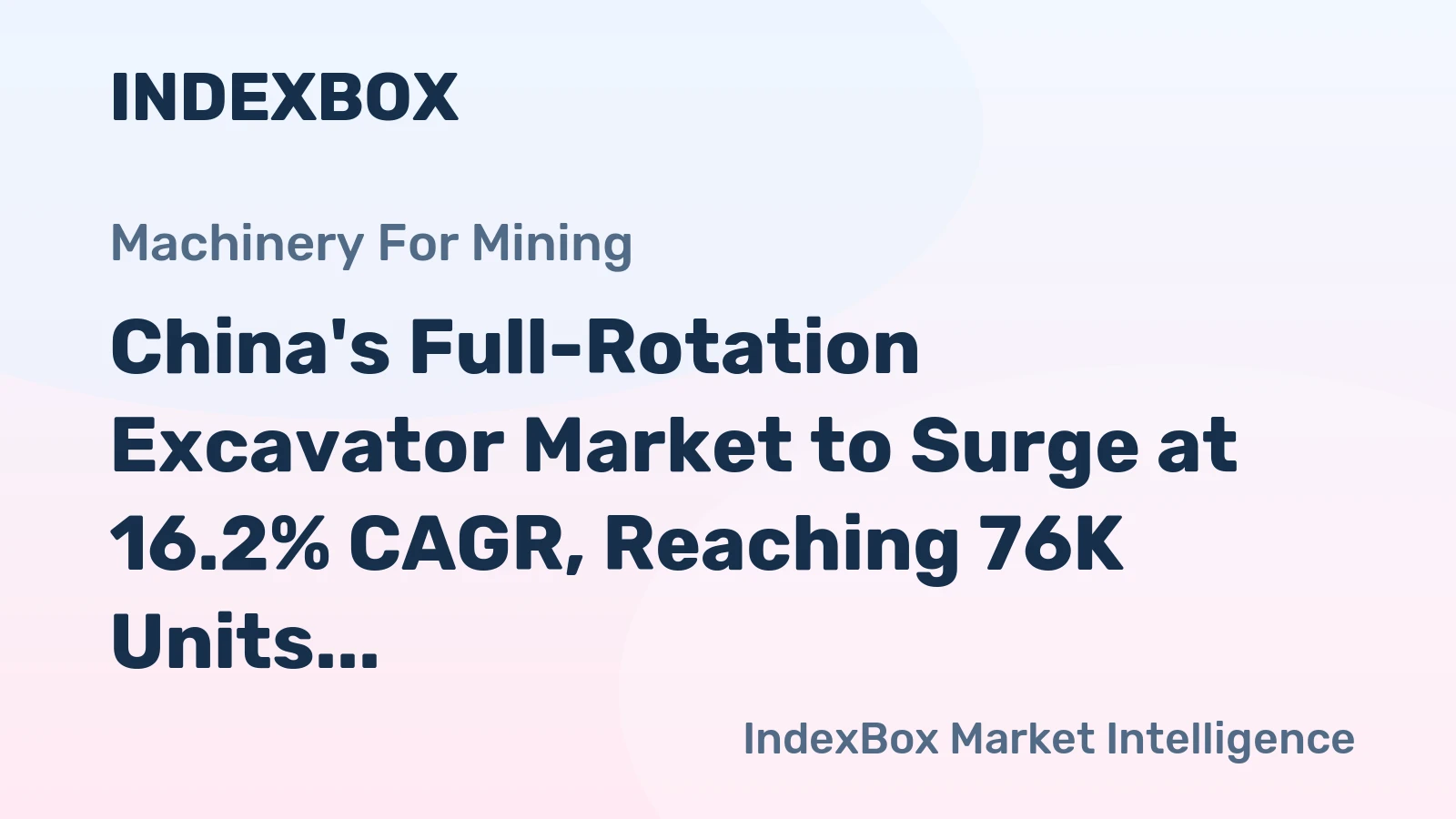 China's Full-Rotation Excavator Market to Surge at 16.2% CAGR, Reaching 76K Units by 2035