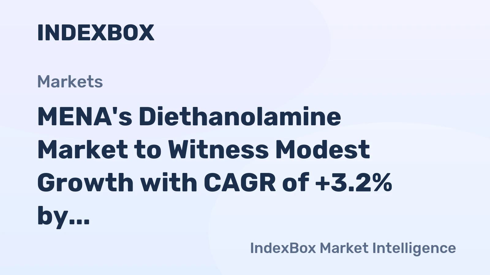 MENA's Diethanolamine Market to Witness Modest Growth with CAGR of +3.2% by 2035
