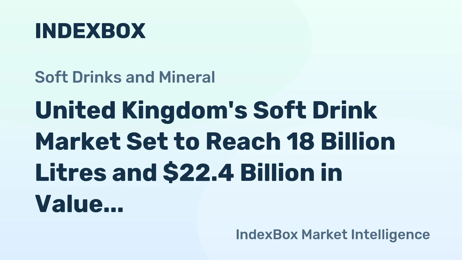 United Kingdom's Soft Drink Market Set to Reach 18 Billion Litres and $22.4 Billion in Value