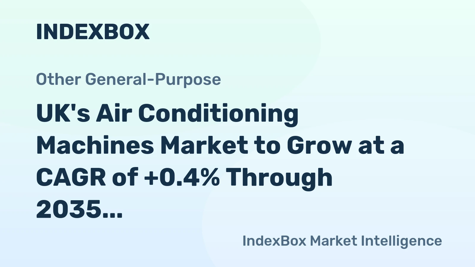 UK's Air Conditioning Machines Market to Grow at a CAGR of +0.4% Through 2035, Reaching 1.5M Units