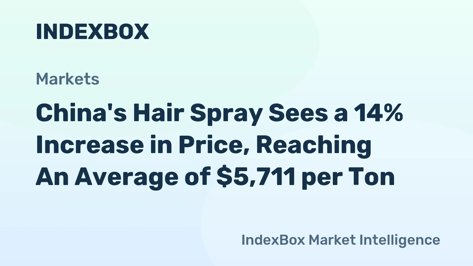 China's Hair Spray Sees a 14% Increase in Price, Reaching An Average of $5,711 per Ton