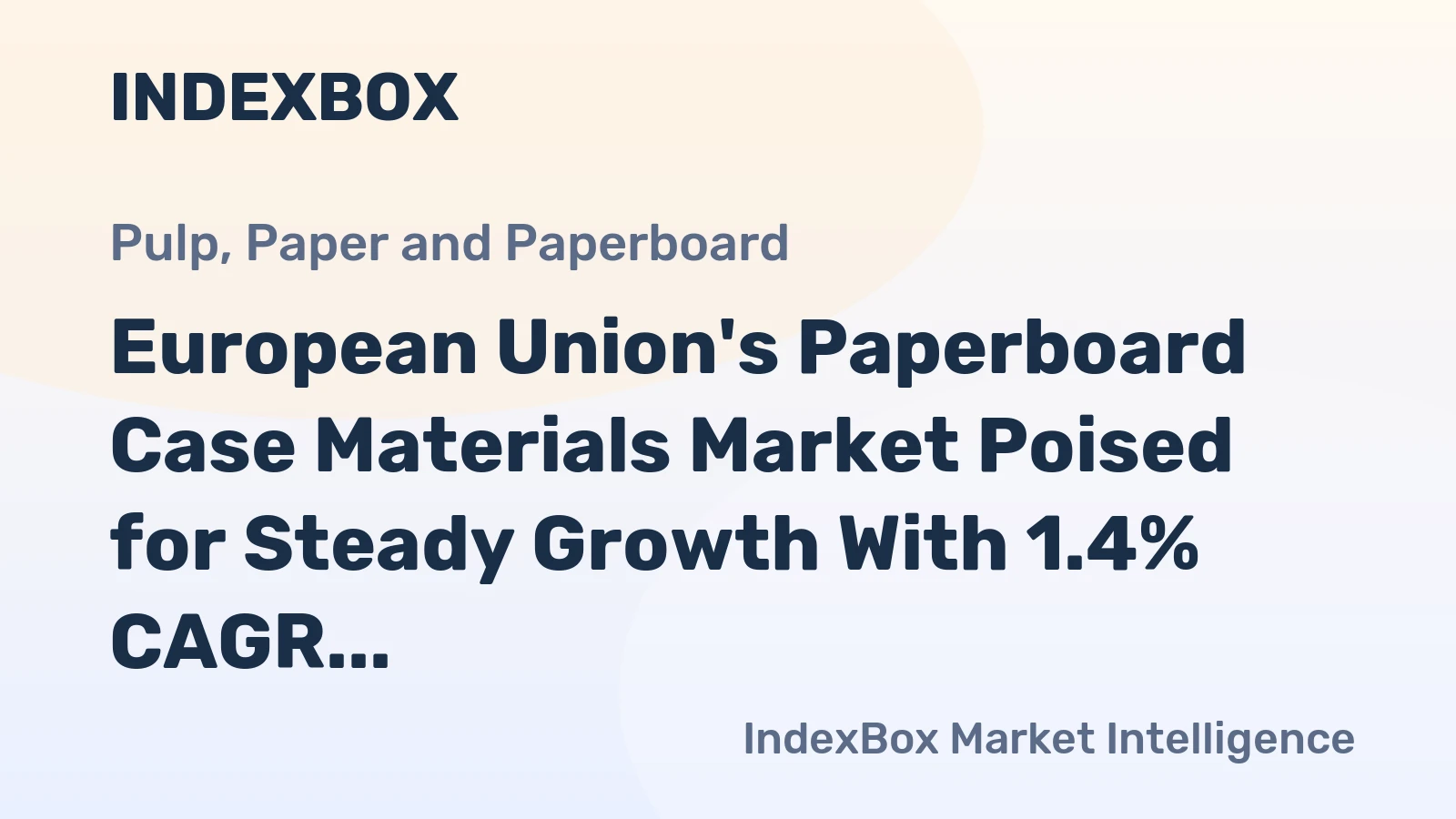 European Union's Paperboard Case Materials Market Poised for Steady Growth With 1.4% CAGR Through 2035